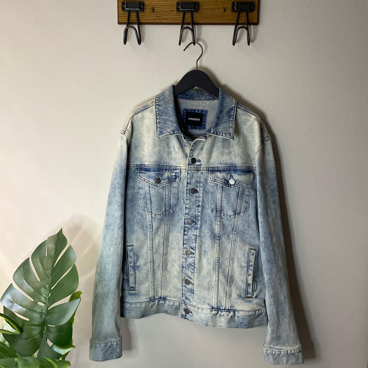 Express Mens Acid Wash Denim Jacket 💧Men’s... - Depop
