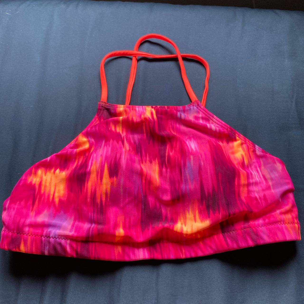 Speedo high neck IKAT bikini top. Never worn,... - Depop