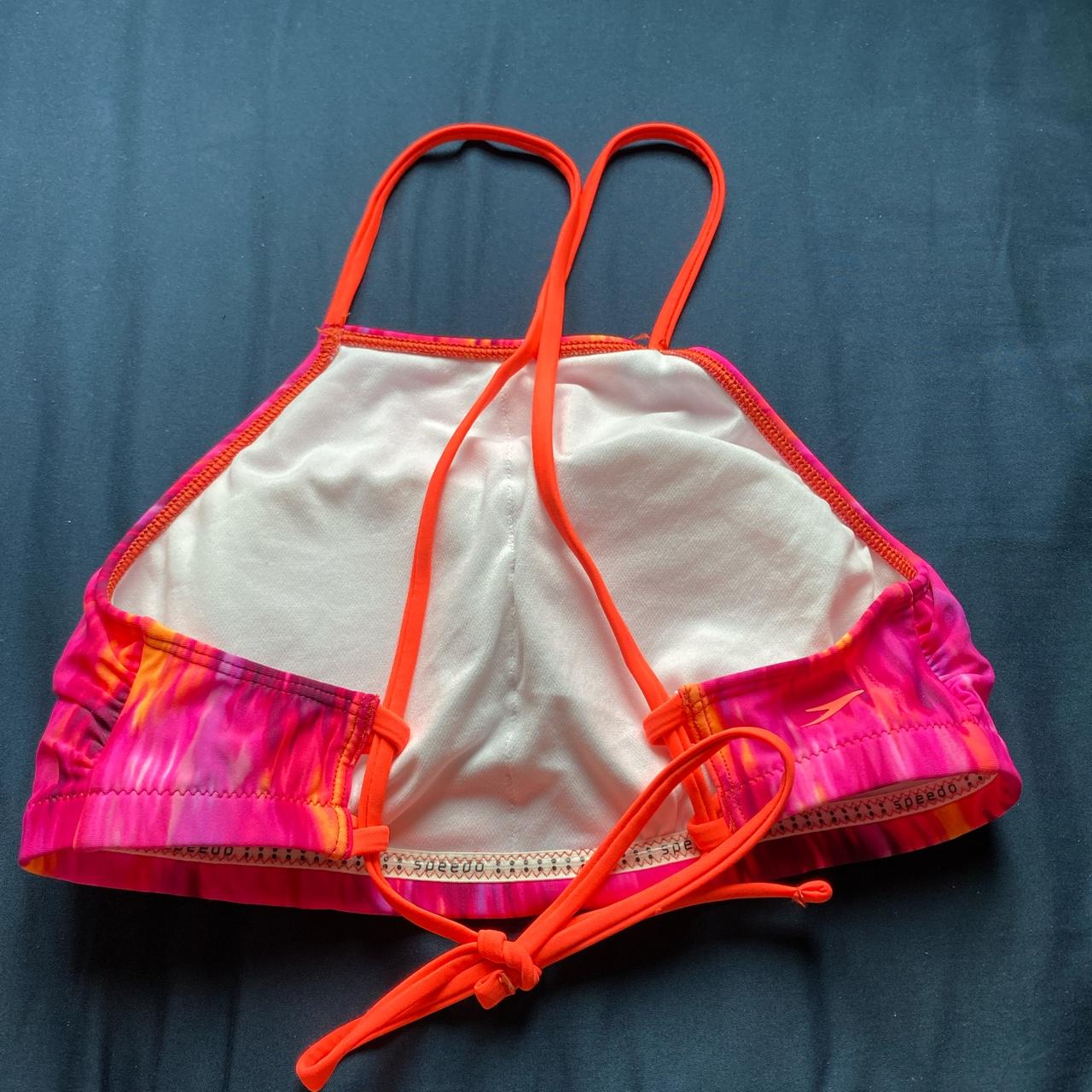 Speedo high neck IKAT bikini top. Never worn,... - Depop