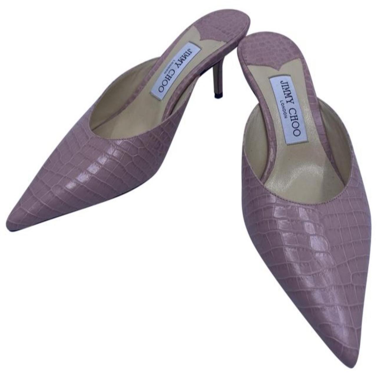 Jimmy Choo’s light pink Rav mules echo the... - Depop