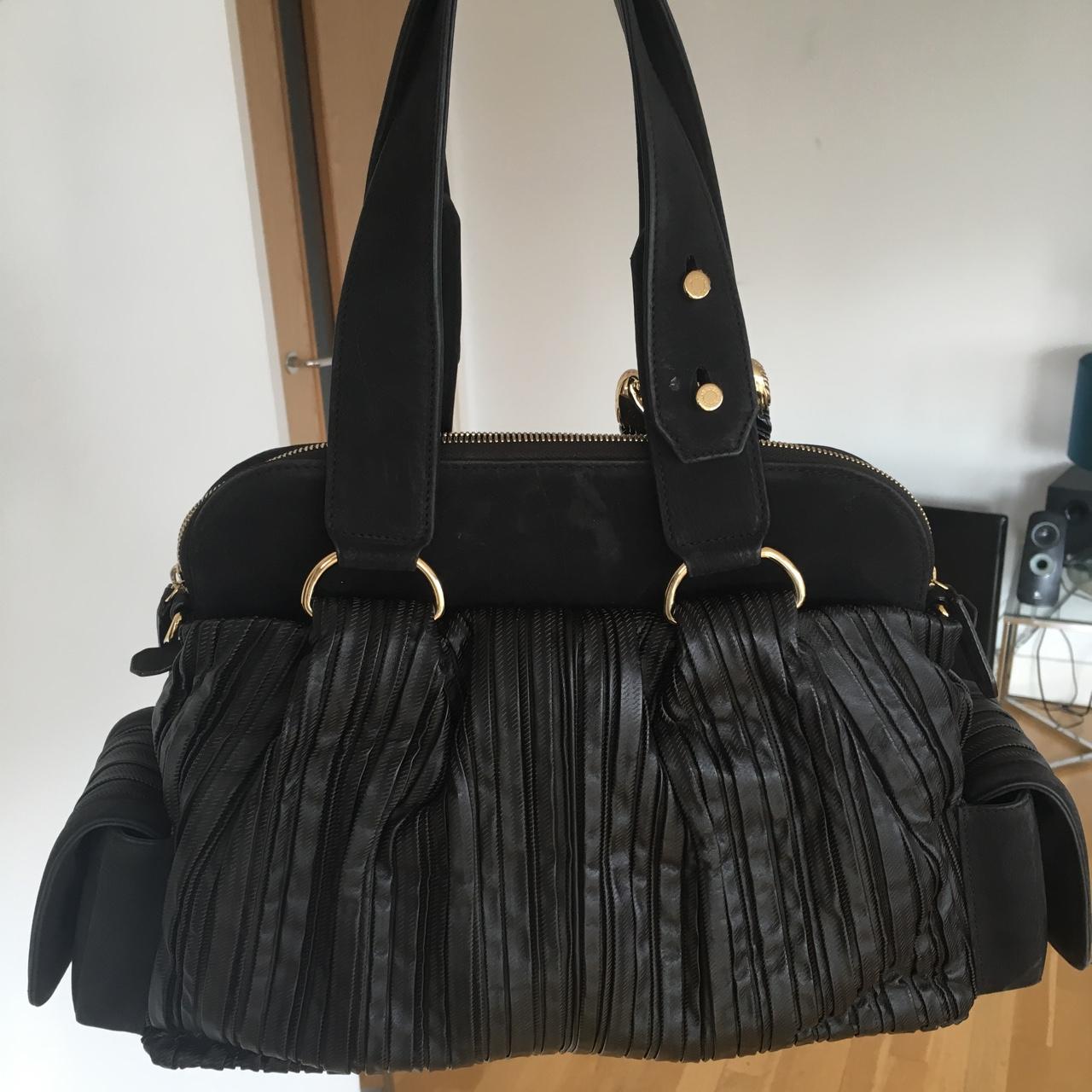 Authentic Bvlgari pleated suede leather bag. Very... - Depop