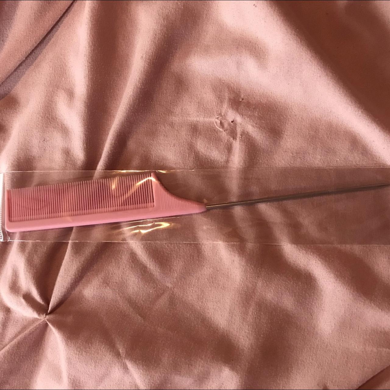 New in packaging. Pink rat tail comb with metal pick. | Depop