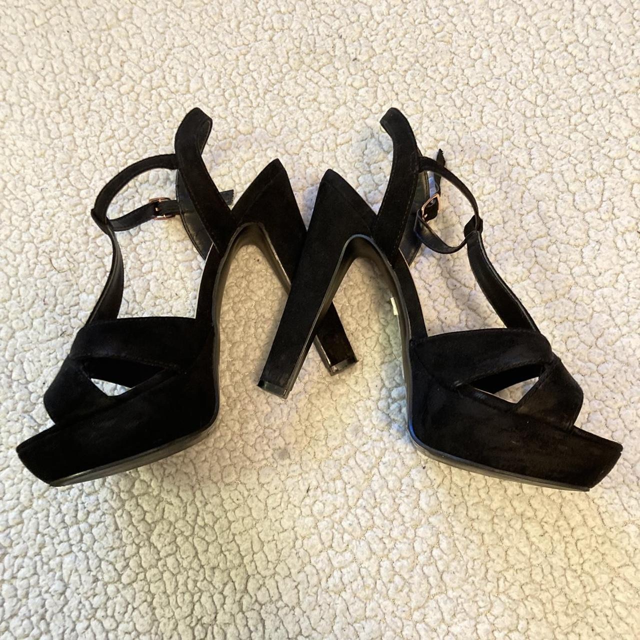 Atmosphere @ Primark, black suede sandal heels!... - Depop