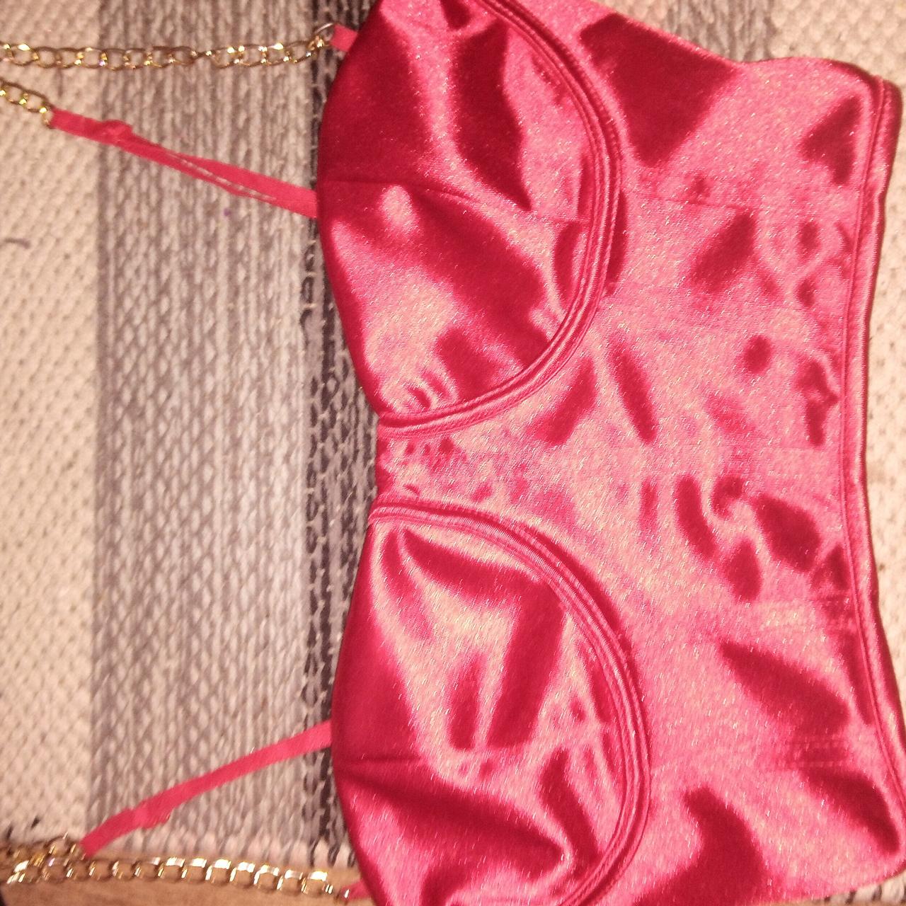 A flattering and sexy red top with adjustable straps... - Depop