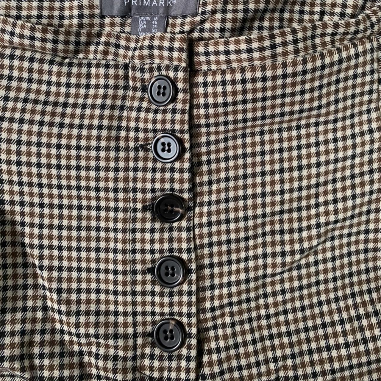 Primark chequered burton up trousers, Only worn once... - Depop