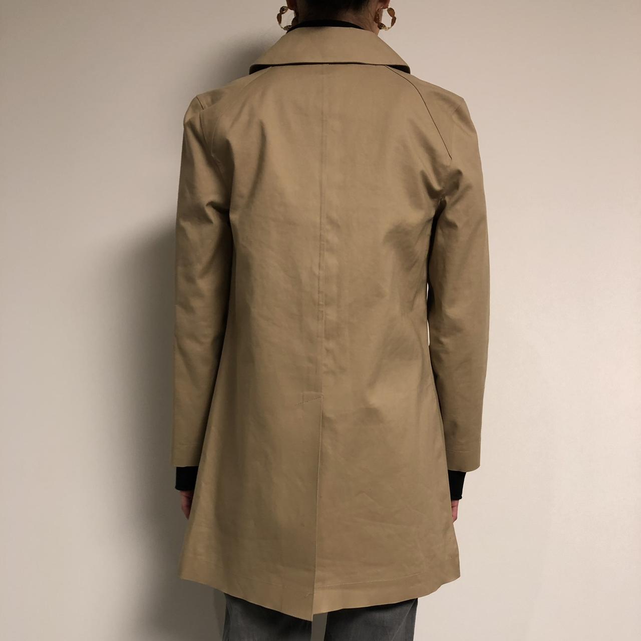 HANCOCK vulcanised rain jacket in camel colour. Size... - Depop