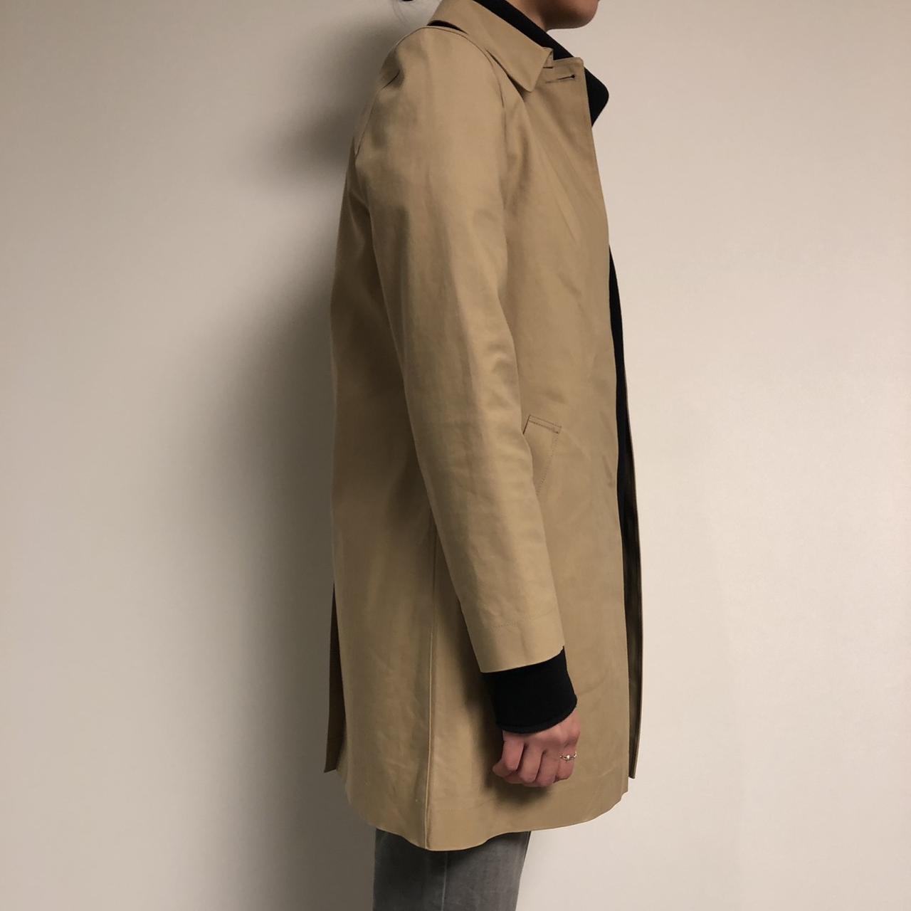 HANCOCK vulcanised rain jacket in camel colour. Size... - Depop