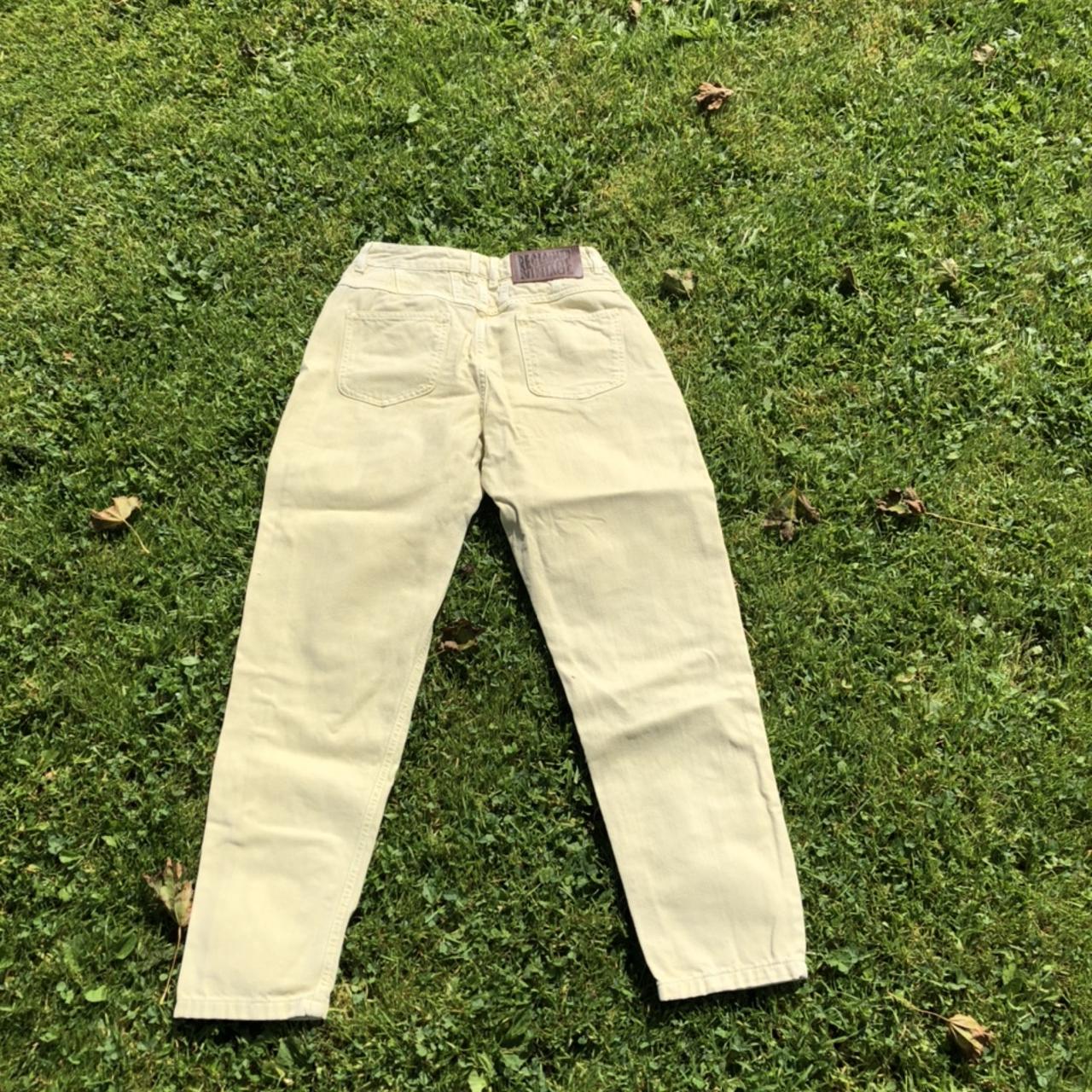 Reclaimed Vintage, washed out yellow jeans. In great... - Depop