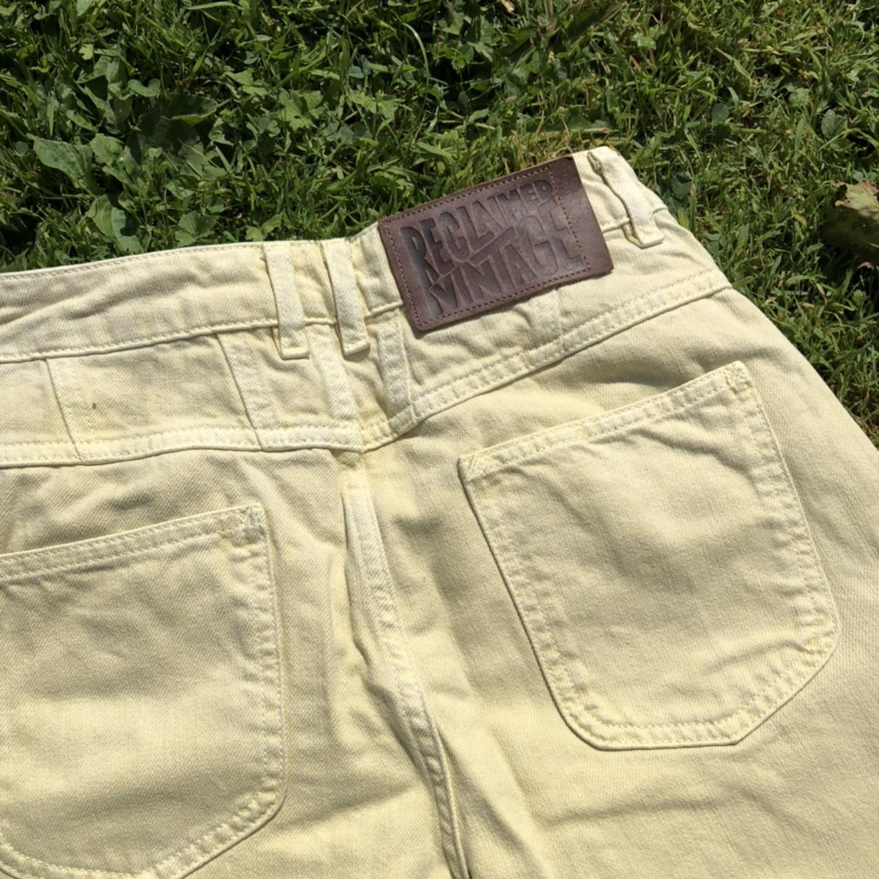 Reclaimed Vintage, washed out yellow jeans. In great... - Depop