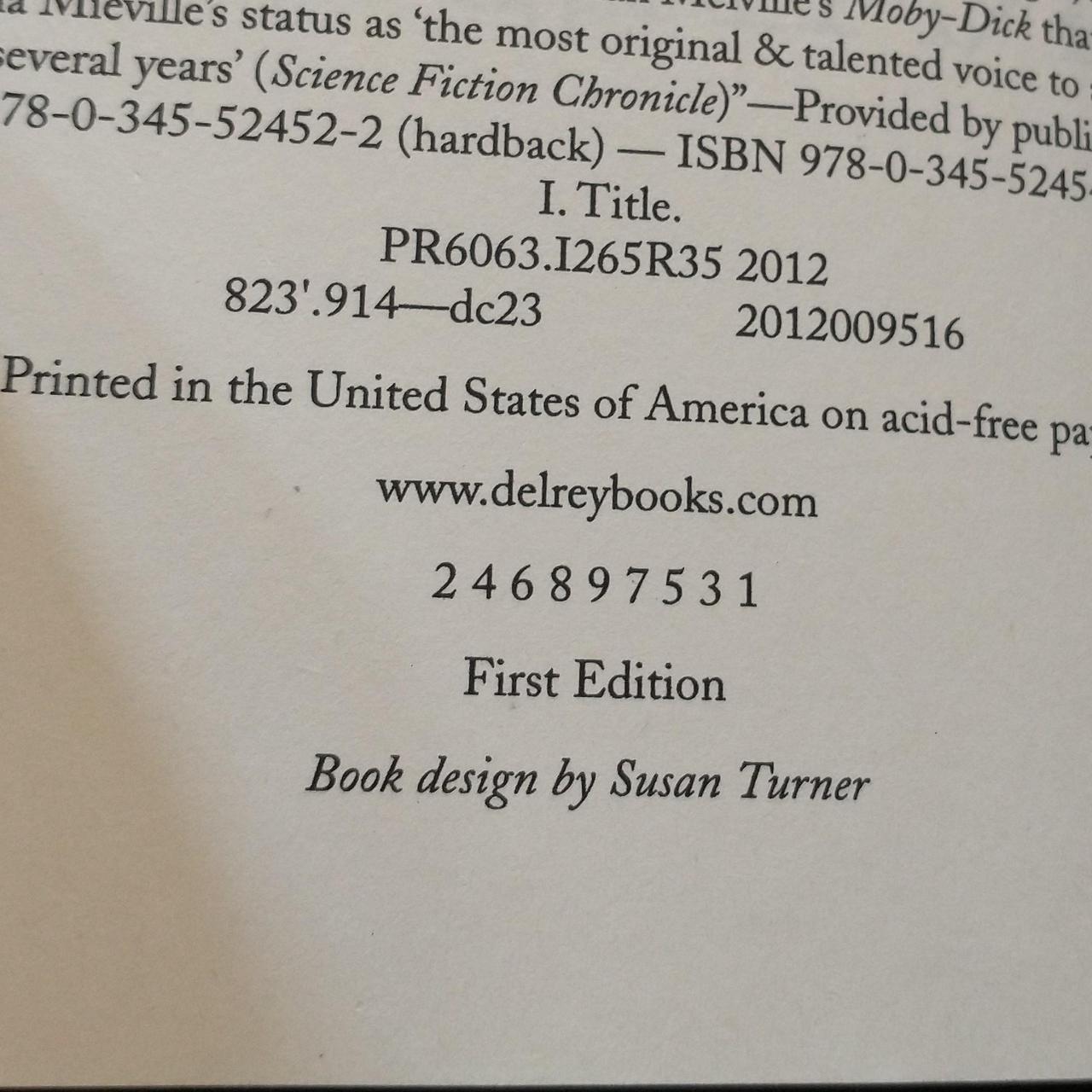 Railsea by China Mieville Excellent Condition.... - Depop