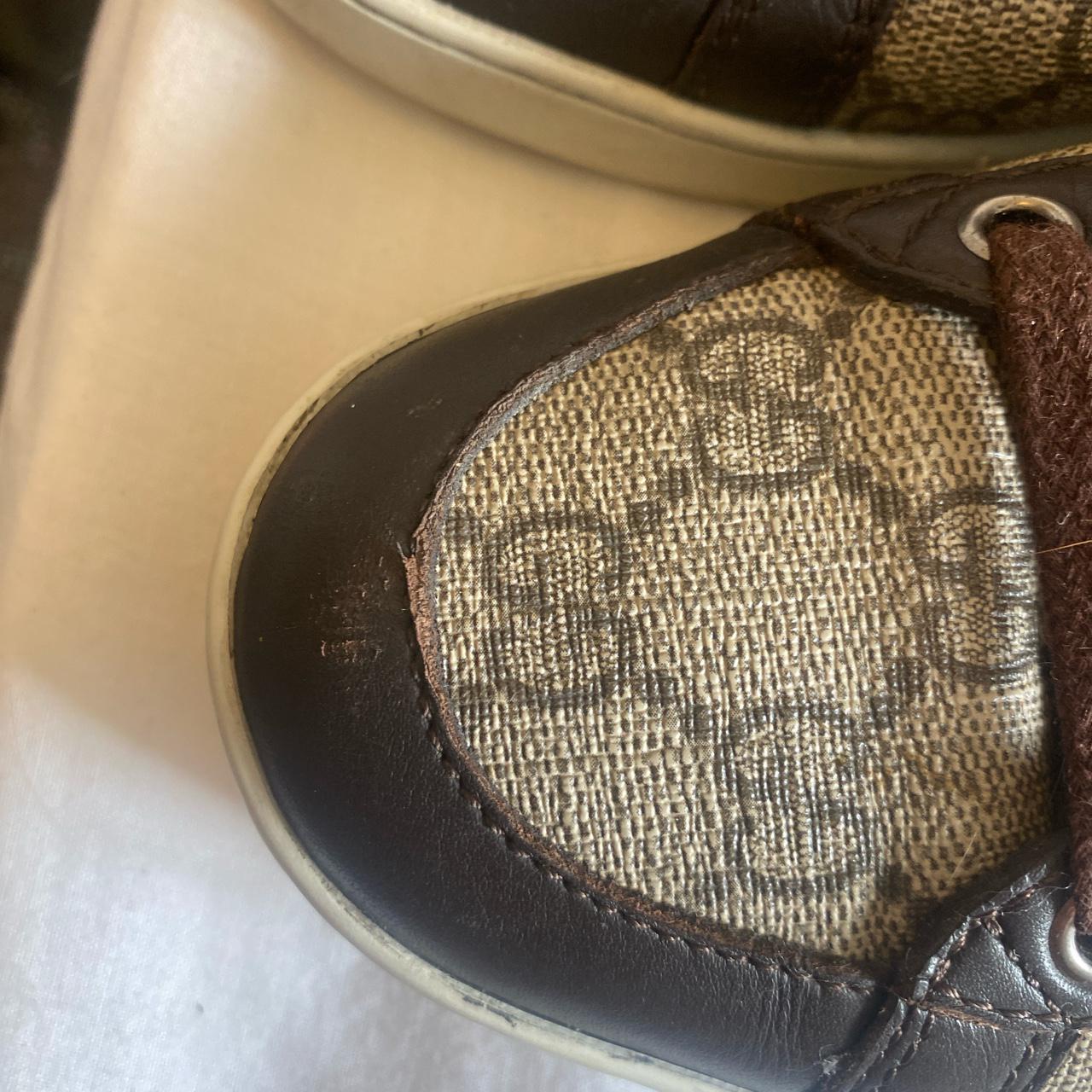 Size 4 Gucci Brooklyn canvas trainers some signs of... - Depop