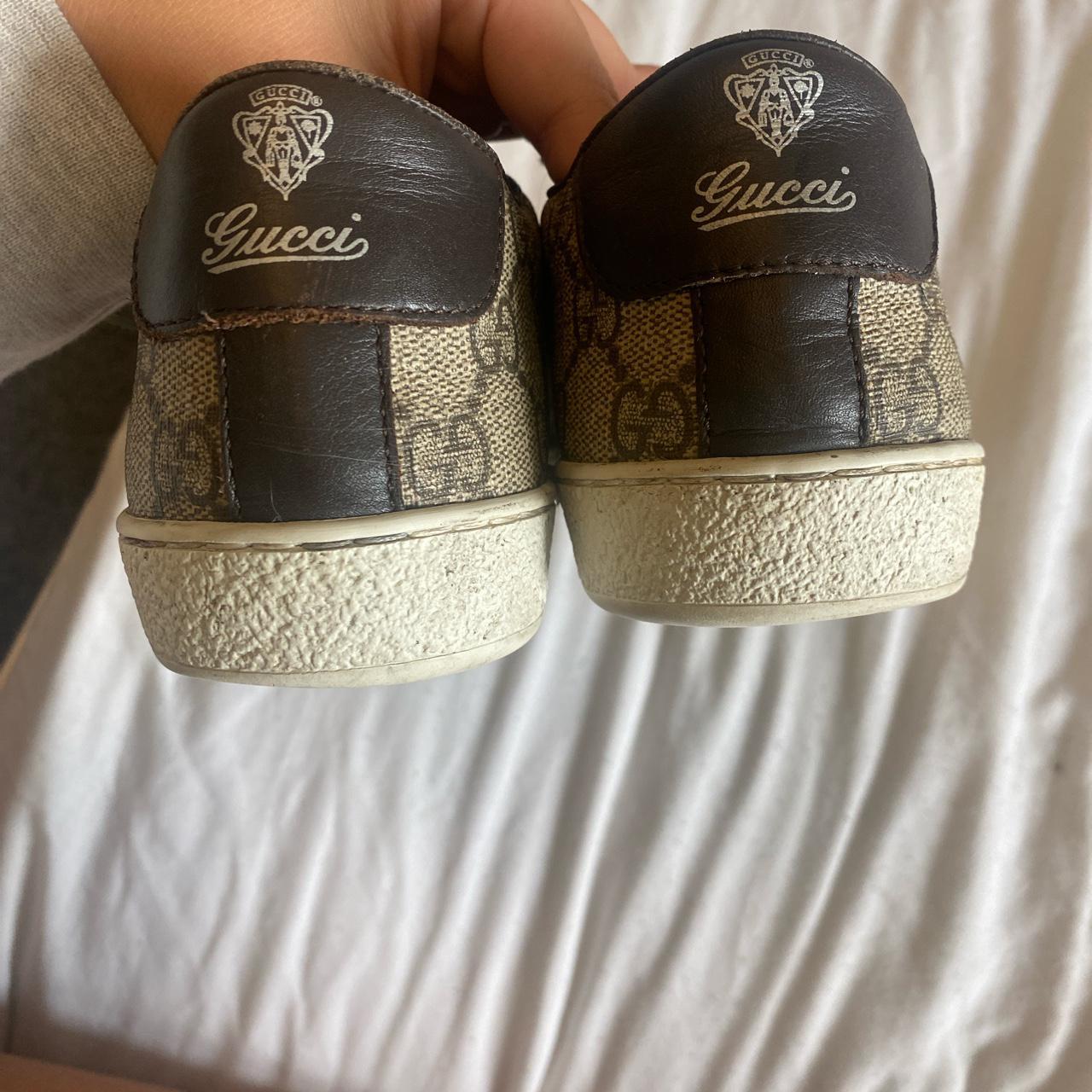 Size 4 Gucci Brooklyn canvas trainers some signs of... - Depop