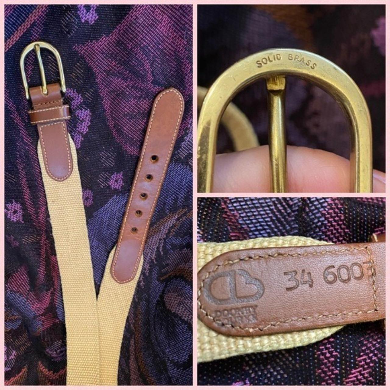 Dooney & Bourke Women's Cream and Brown Belt | Depop