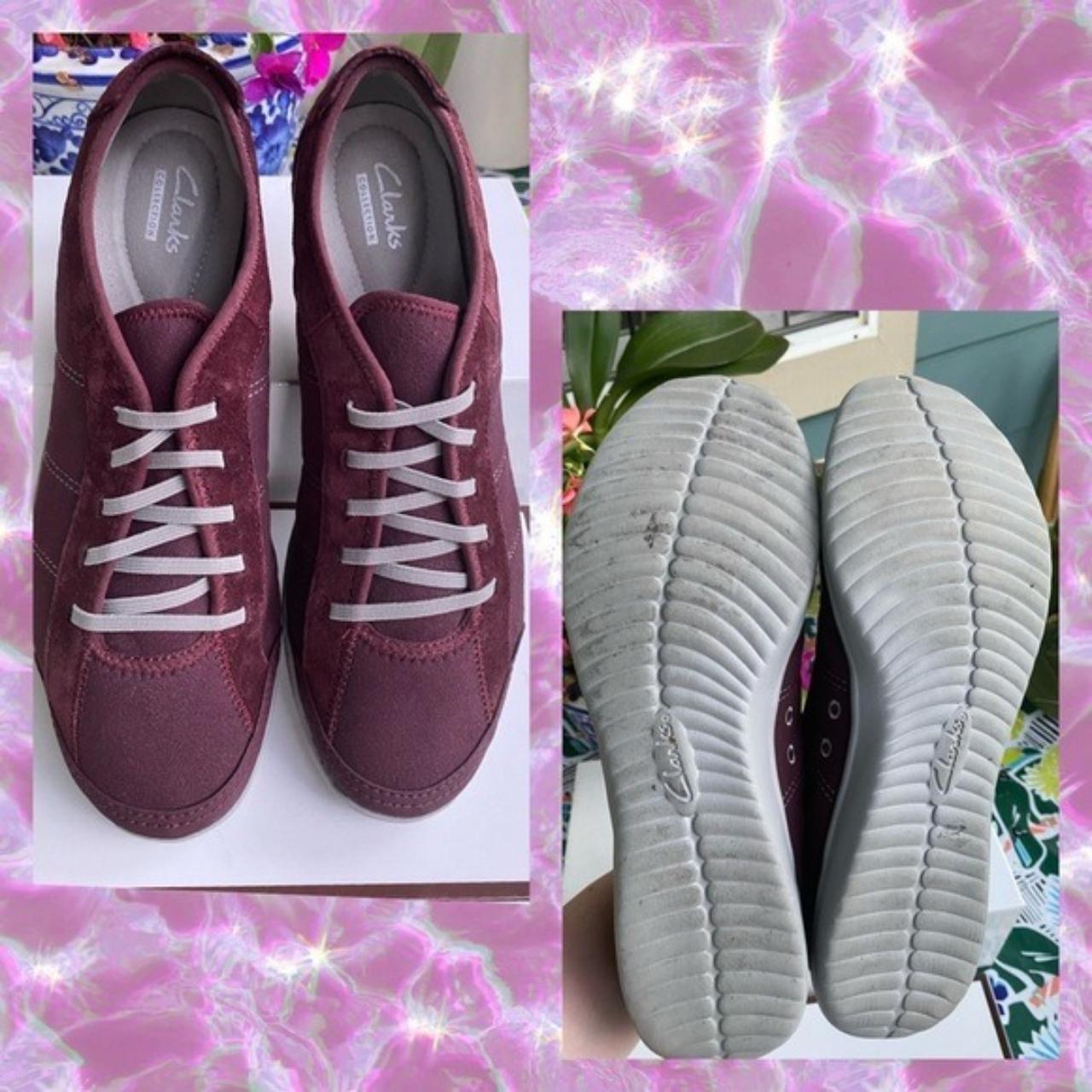 Like new excellent condition Clarks purple maroon... - Depop