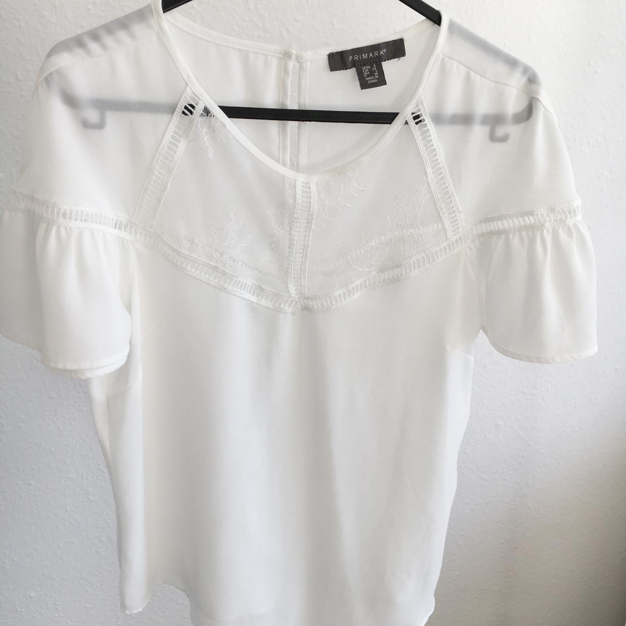 Primark | sheer white blouse | UK 6 - Depop