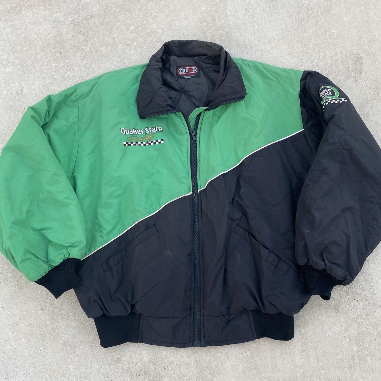 Vintage Quaker State Racing Embroidered Spellout... - Depop