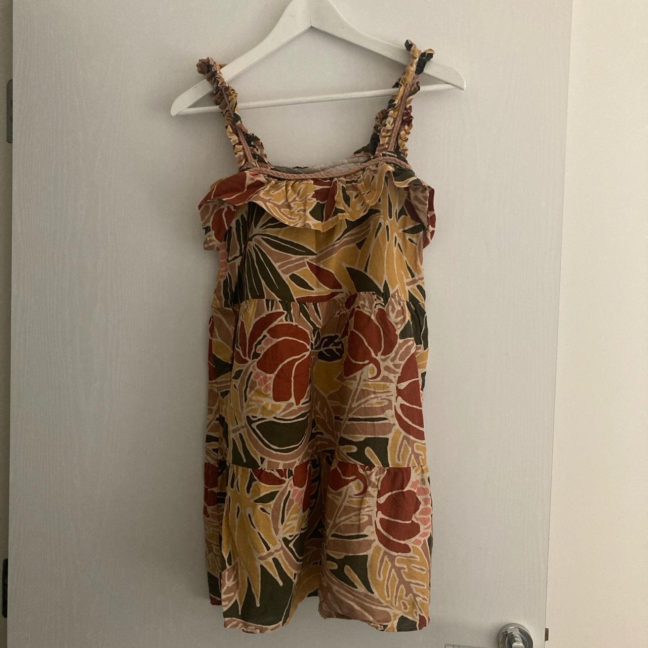Sézane Paris mini dress with floral pattern and... - Depop