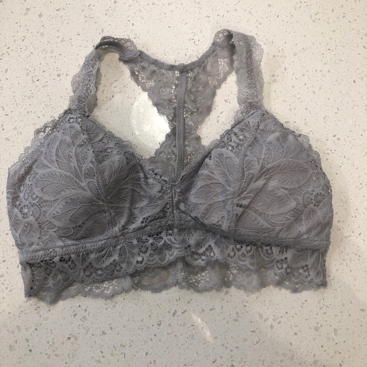 auden target lace bralette, light grey, great... | Depop