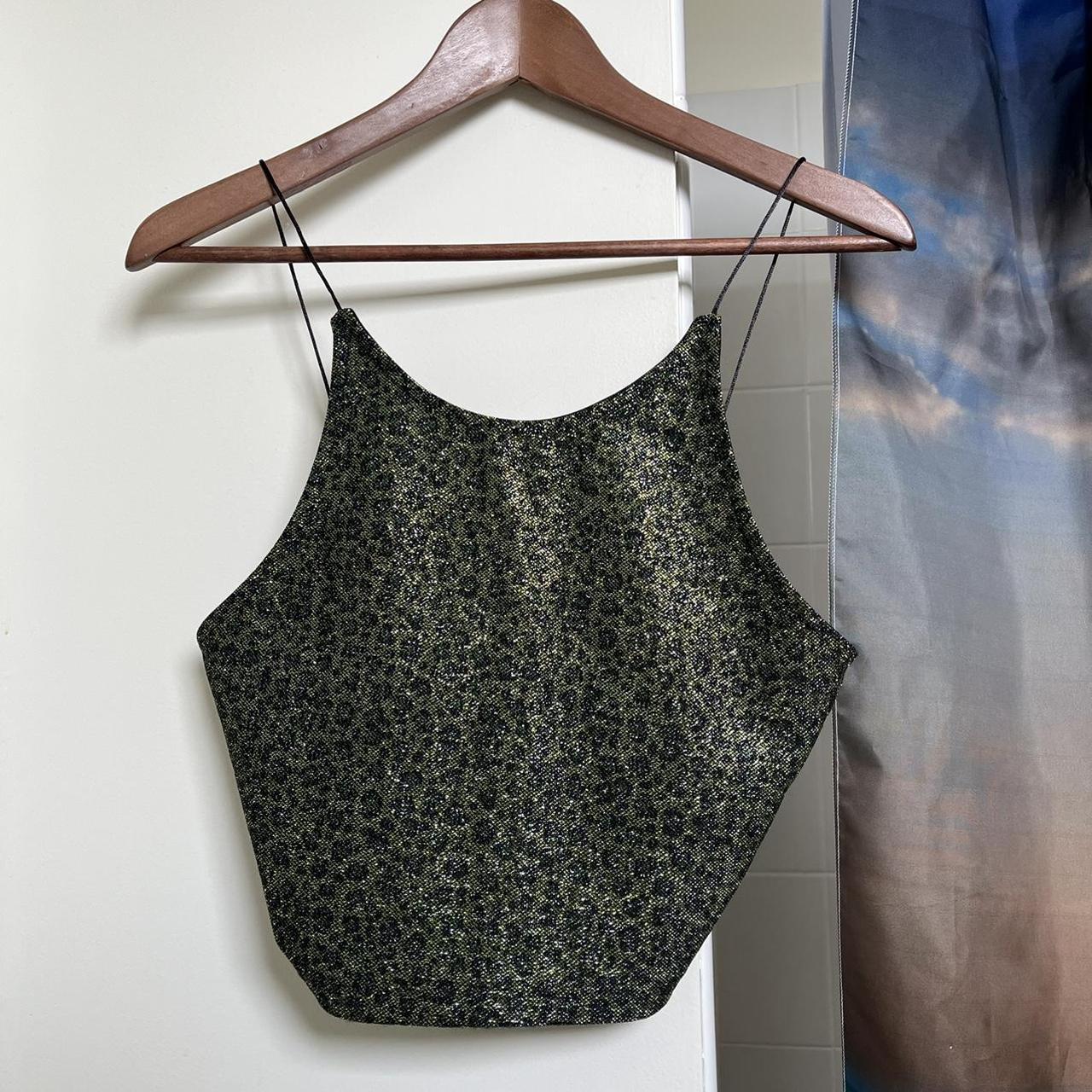 New Girl Order Sparkly Black and Green Leopard Print... - Depop