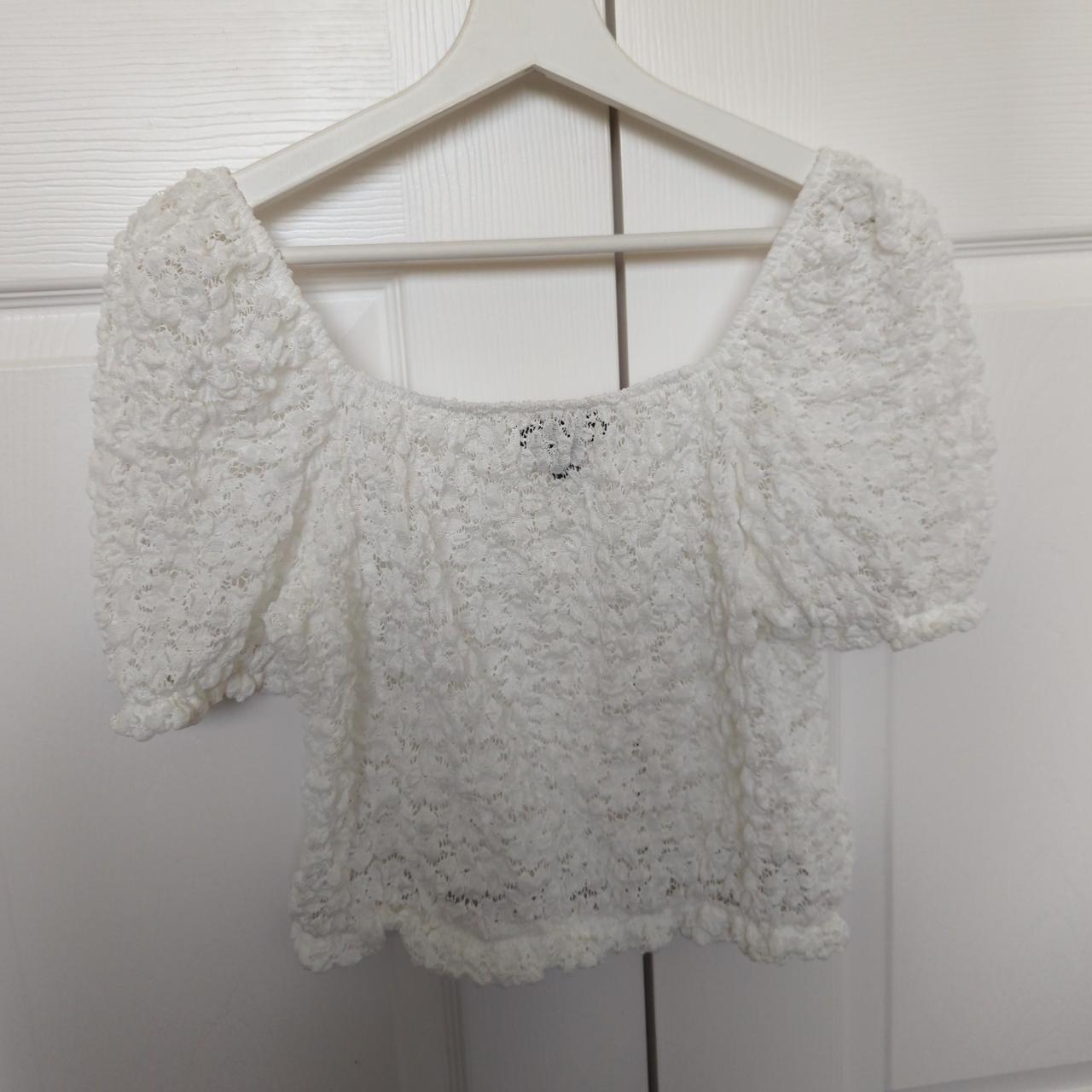 Cute little cropped lace top from Primark - never... - Depop