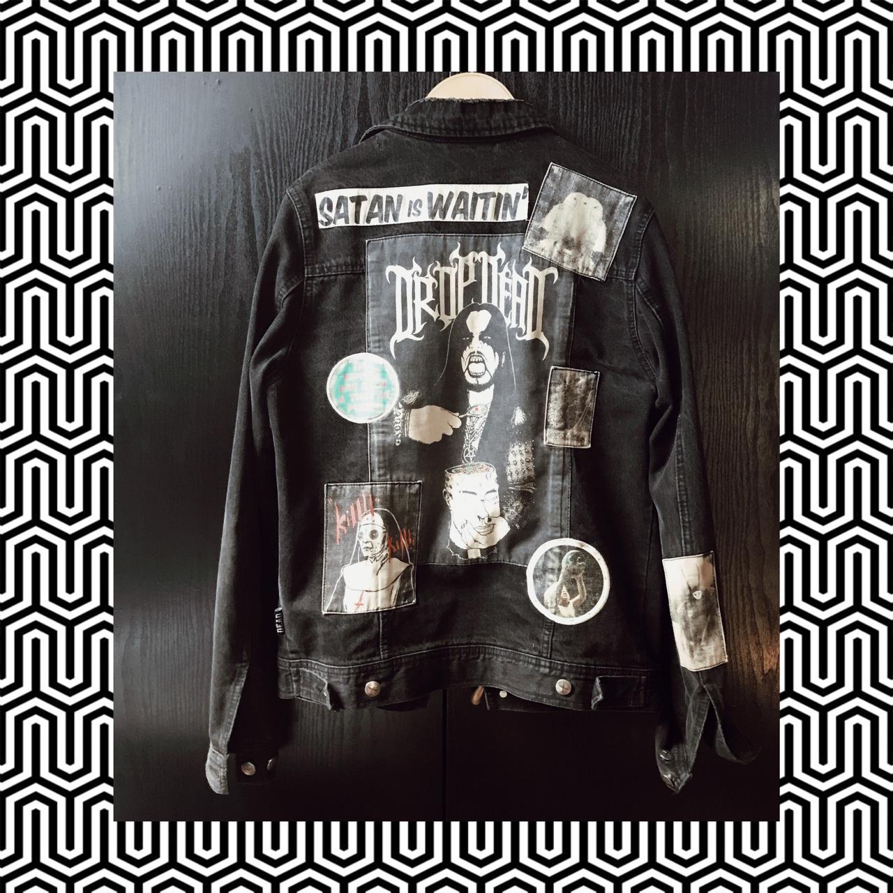 DROP DEAD SATAN IS 'WAITIN JACKET. SIZE SMALL... - Depop