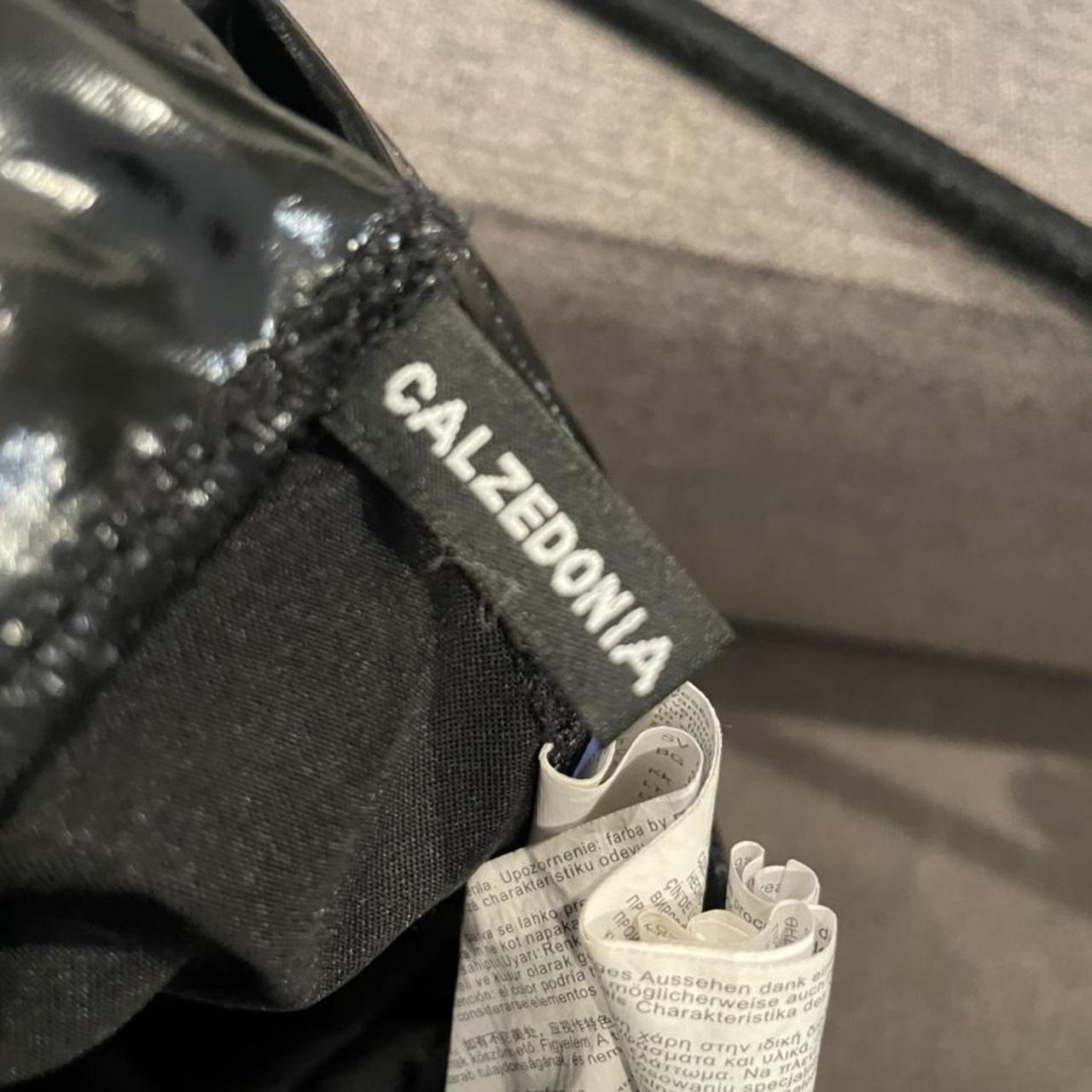 Calzedonia Leather Pants with Front Zipper. Size... - Depop