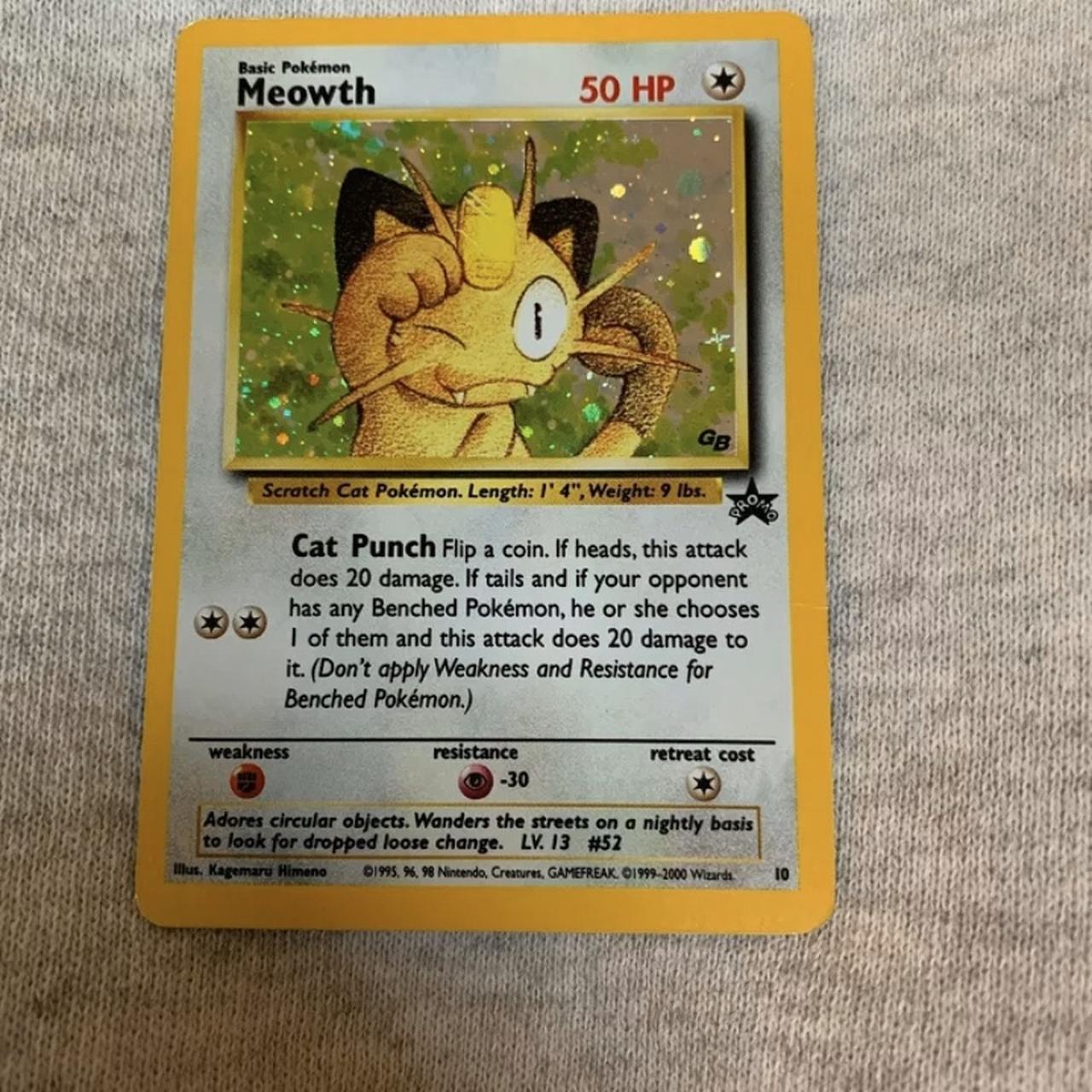 Meowth Pokemon Collectable Playing Card Individual... | Depop