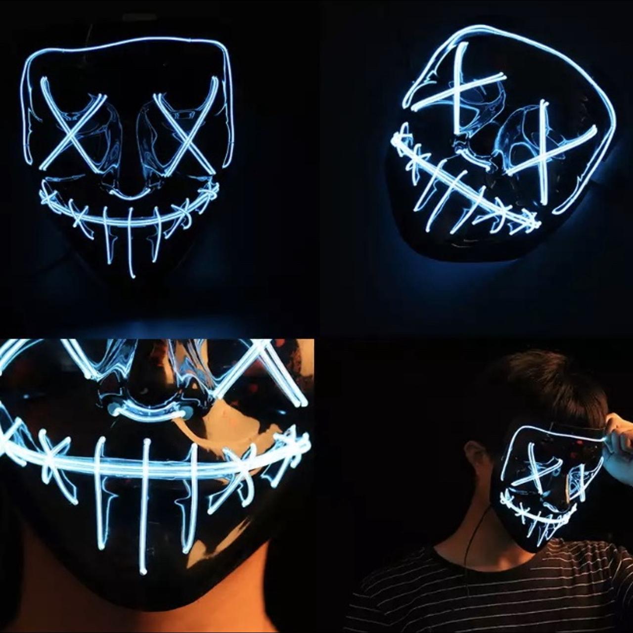 Purge Mask LED Battery powered Perfect for raves,... - Depop