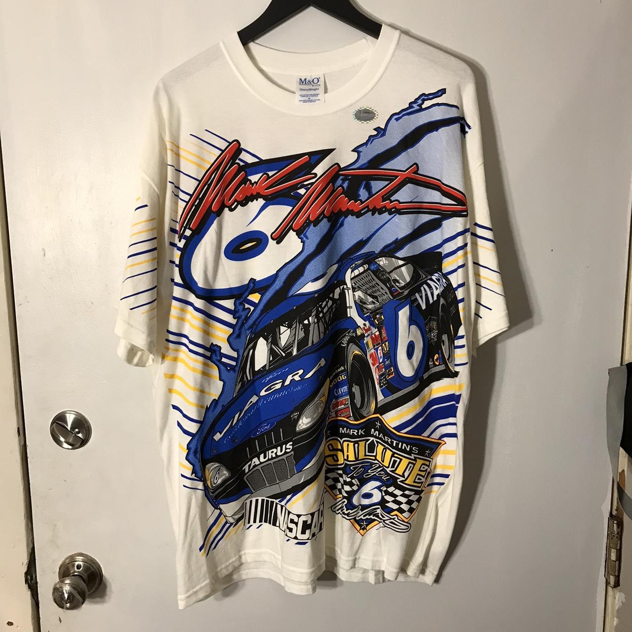 Vintage Mark Martin Nascar all over print size XL... - Depop