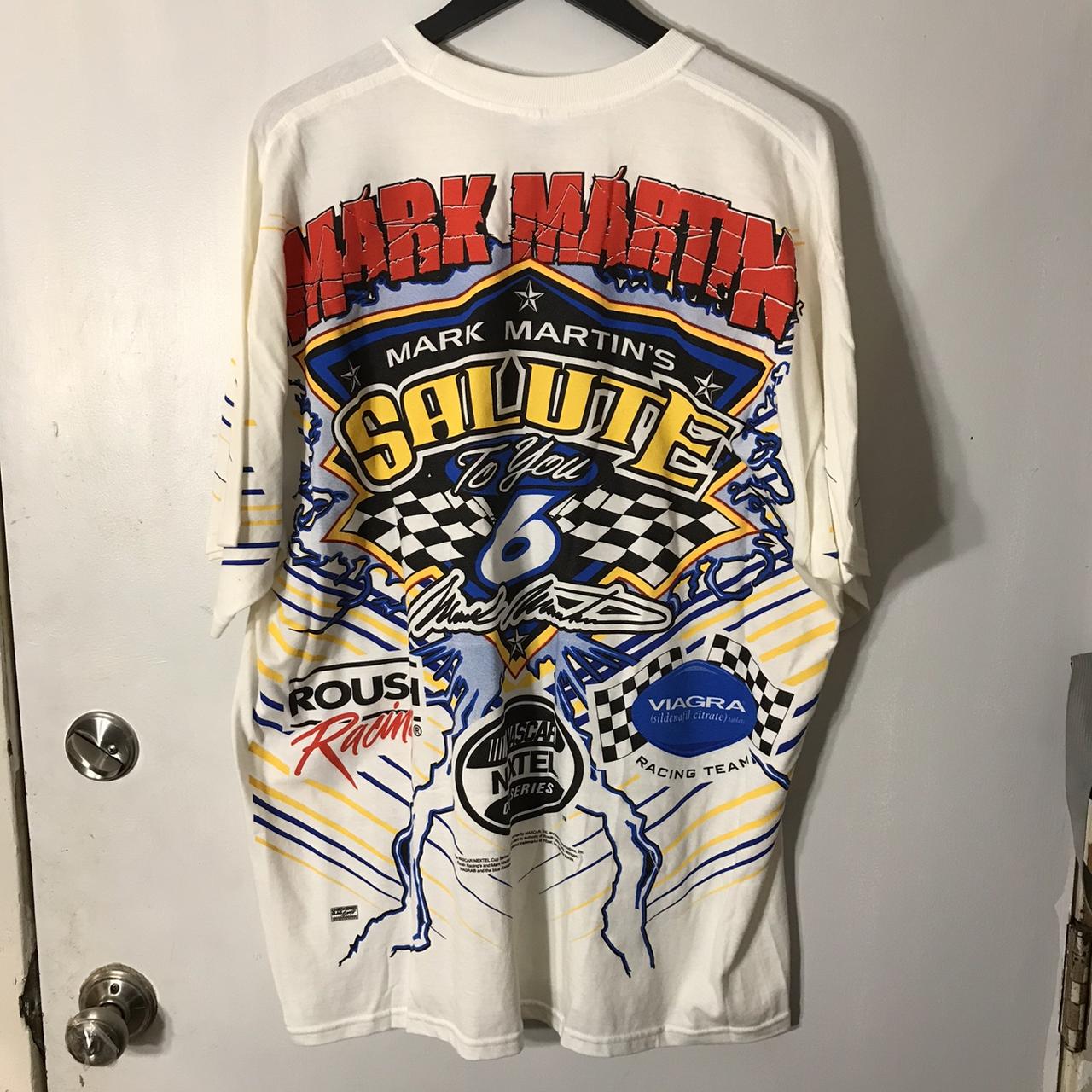 Vintage Mark Martin Nascar all over print size XL... - Depop