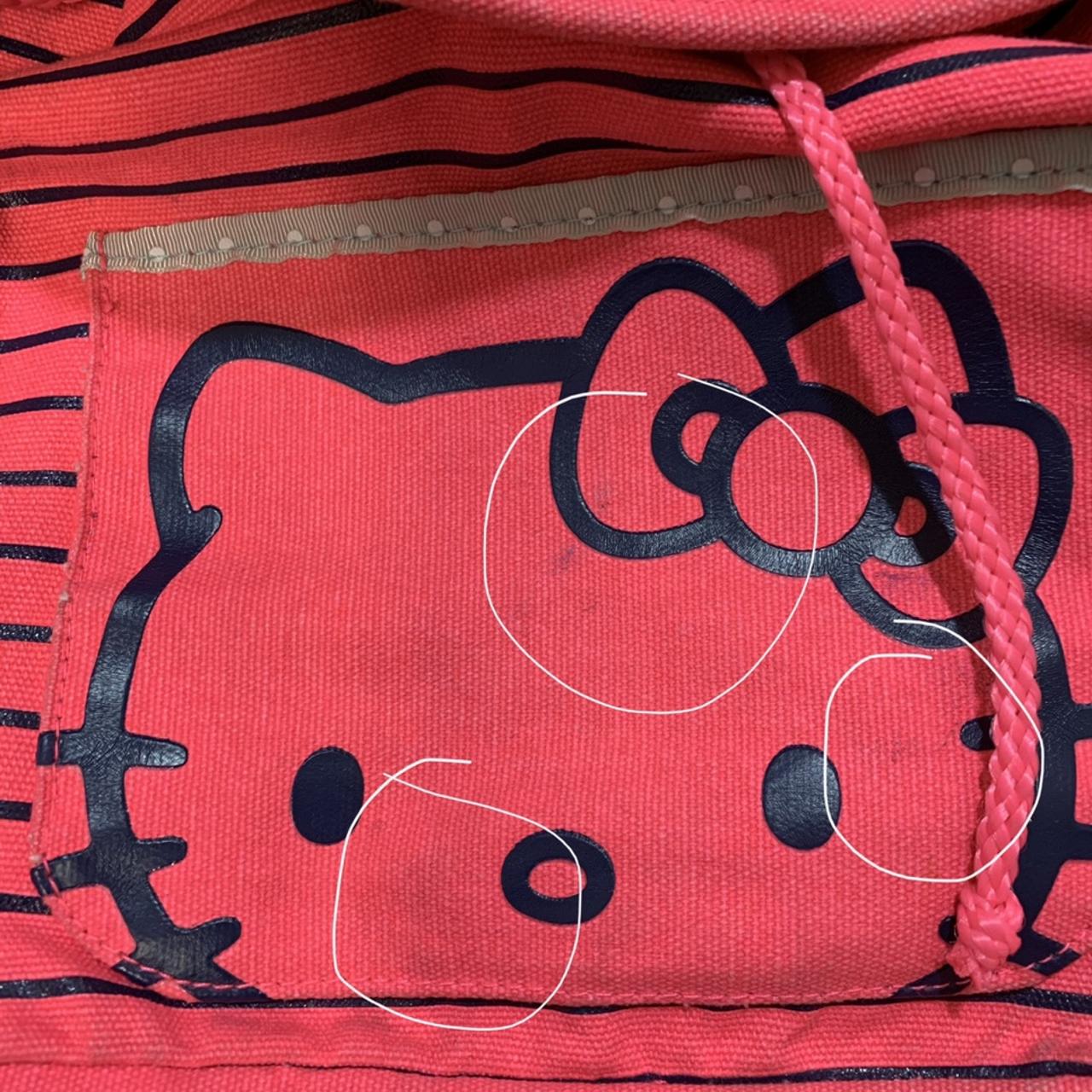 hot pink/ neon pink hello kitty backpack! overall in... - Depop