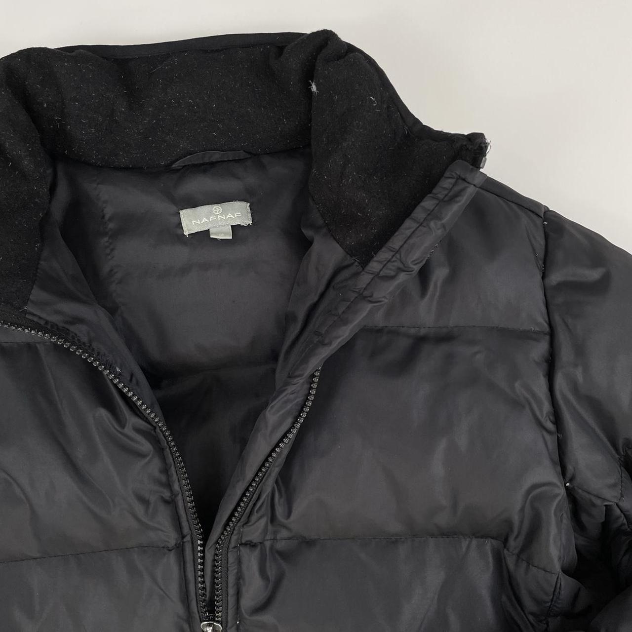 Vintage Naf Naf Puffer Jacket Black Arm lining... | Depop