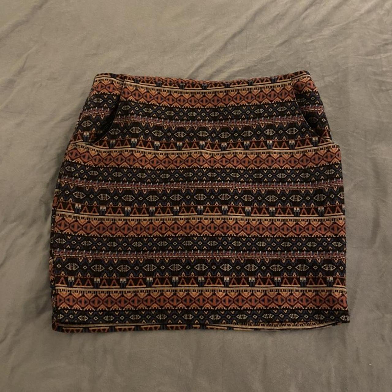 Aztec Mini Skirt - New Look - Size 14! #miniskirt... - Depop