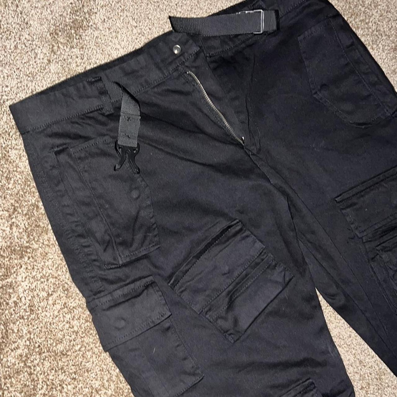 BlackTailor brand black cargos worn 1x to try on, a... - Depop