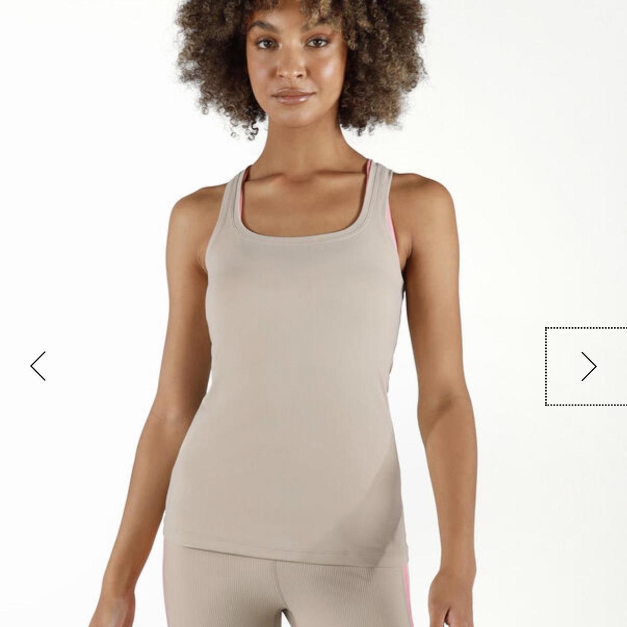 Lorna Jane Beige Tank Size XS - loose fit As new... - Depop