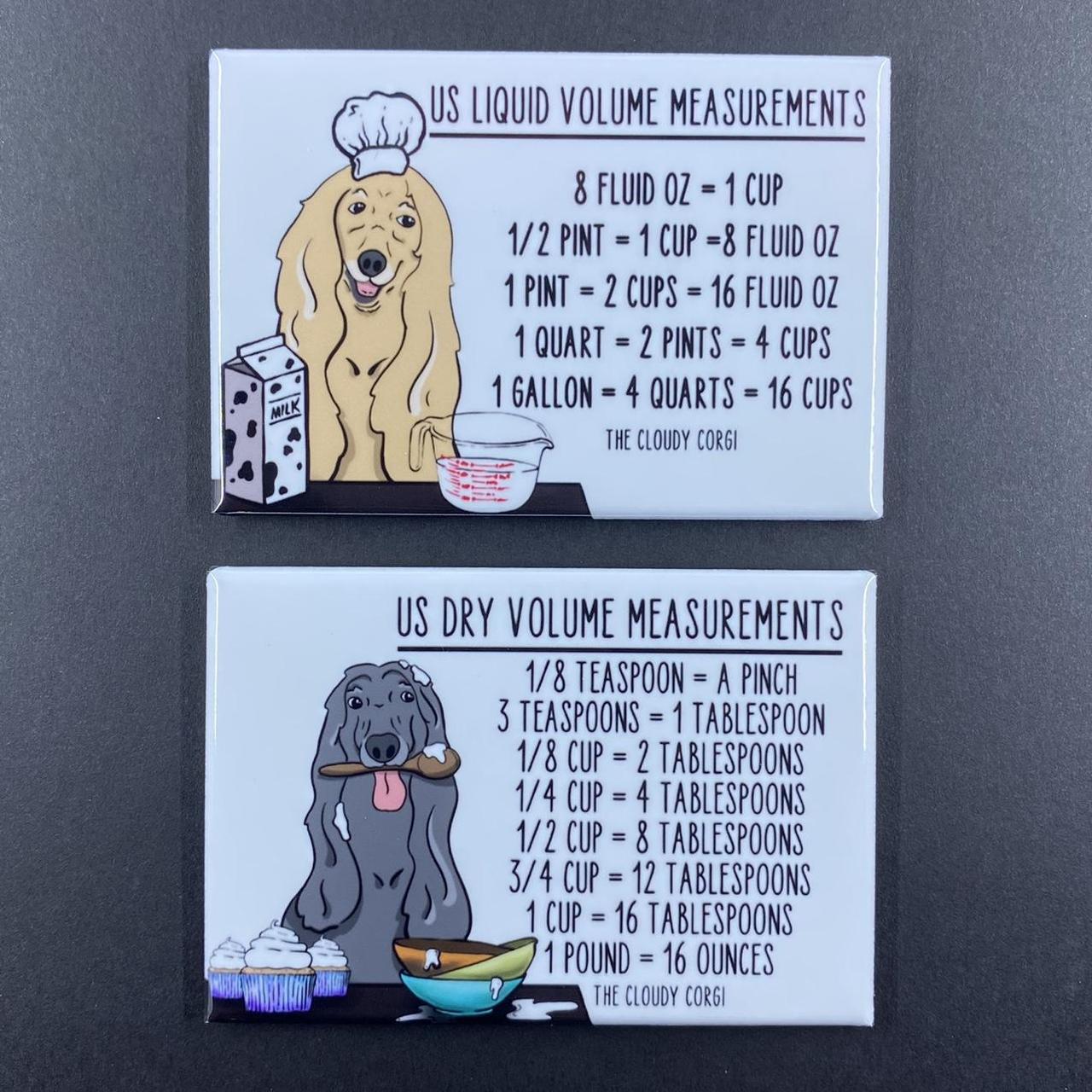 Afghan Hound Dog Conversion Chart Magnet Set -... | Depop