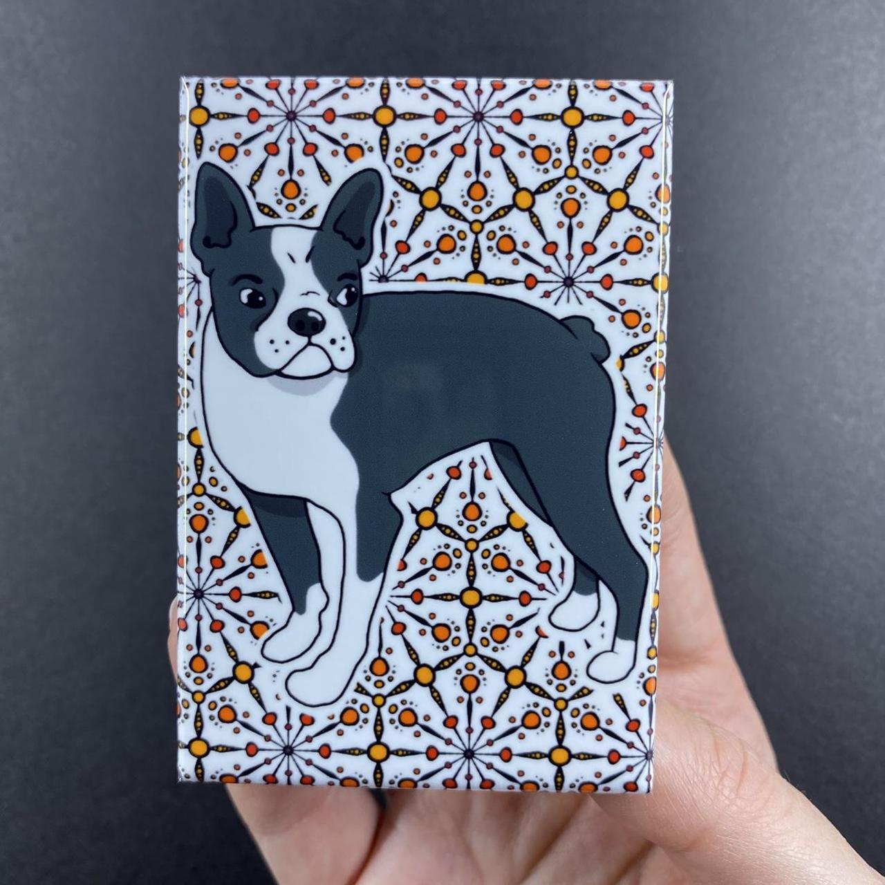 Retro Boston Terrier Magnet - Handmade Dog Gifts &... - Depop