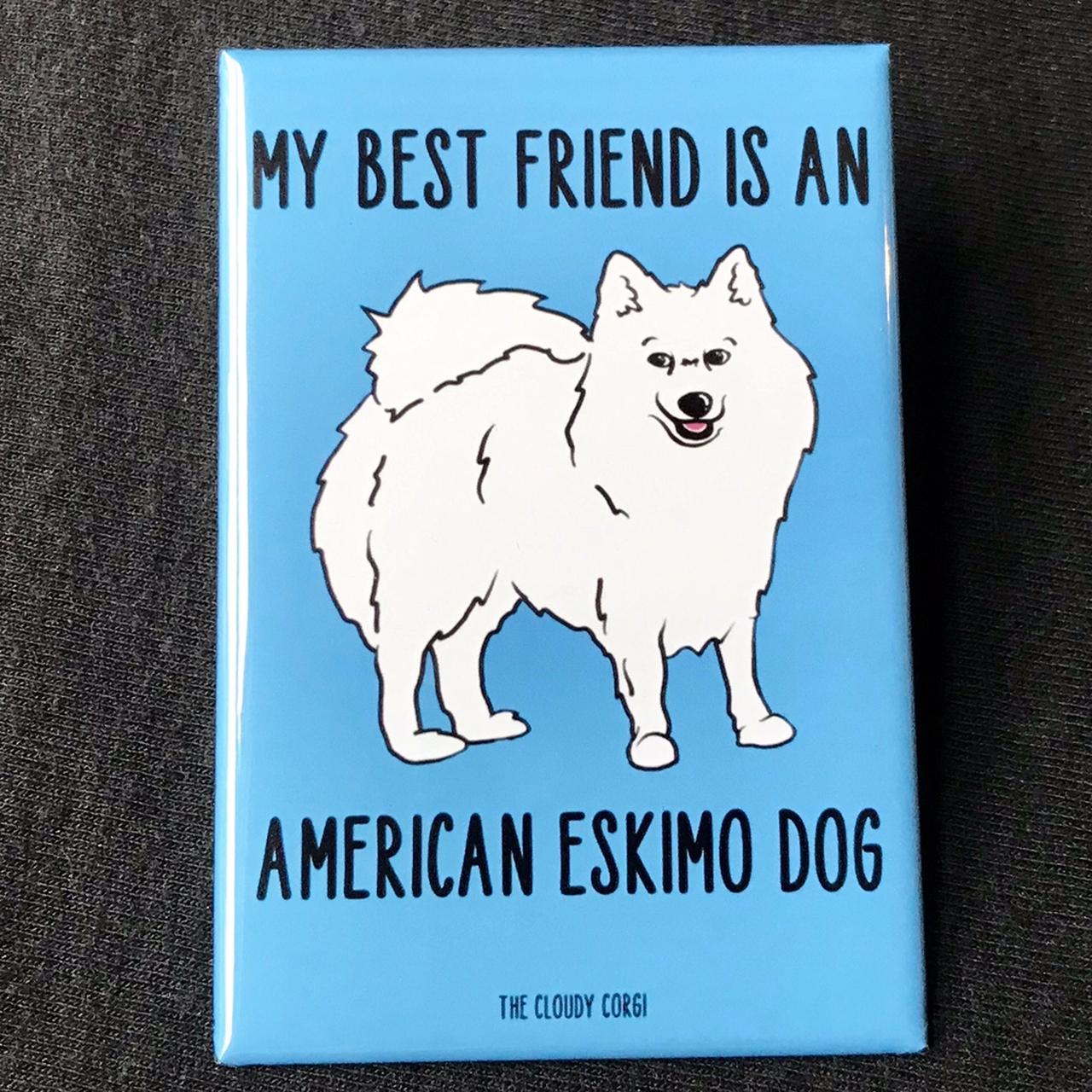American Eskimo Dog Magnet, Handmade Gifts This... - Depop