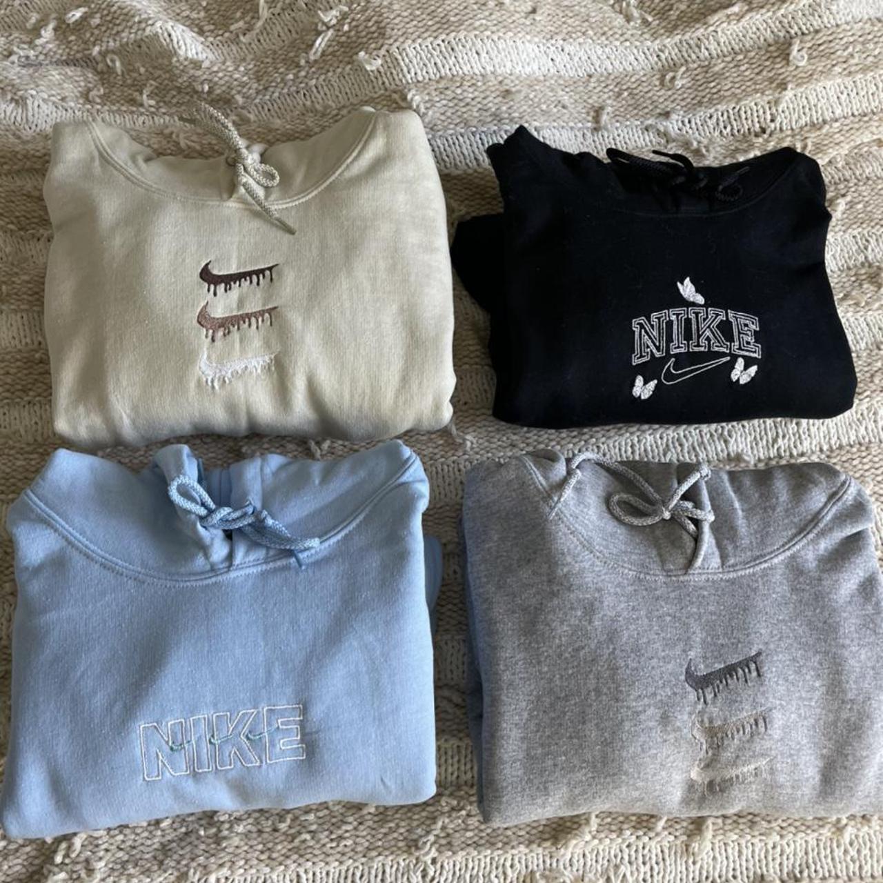 Nike customized embroidered hoodies Men &... - Depop