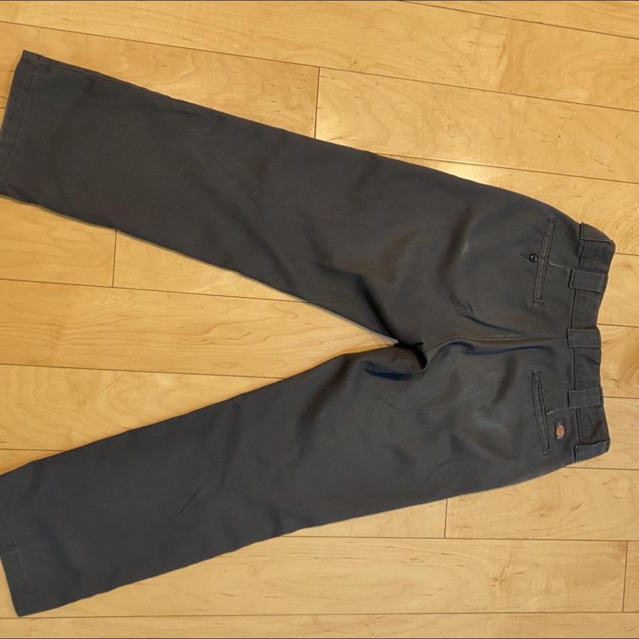 Gray Dickies pants. Original fit. Few small stains.... - Depop