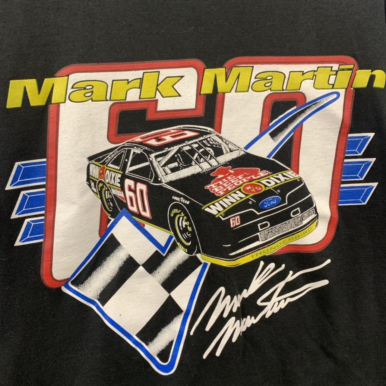 Vintage 90s Mark Martin NASCAR Racing Graphic Print... - Depop