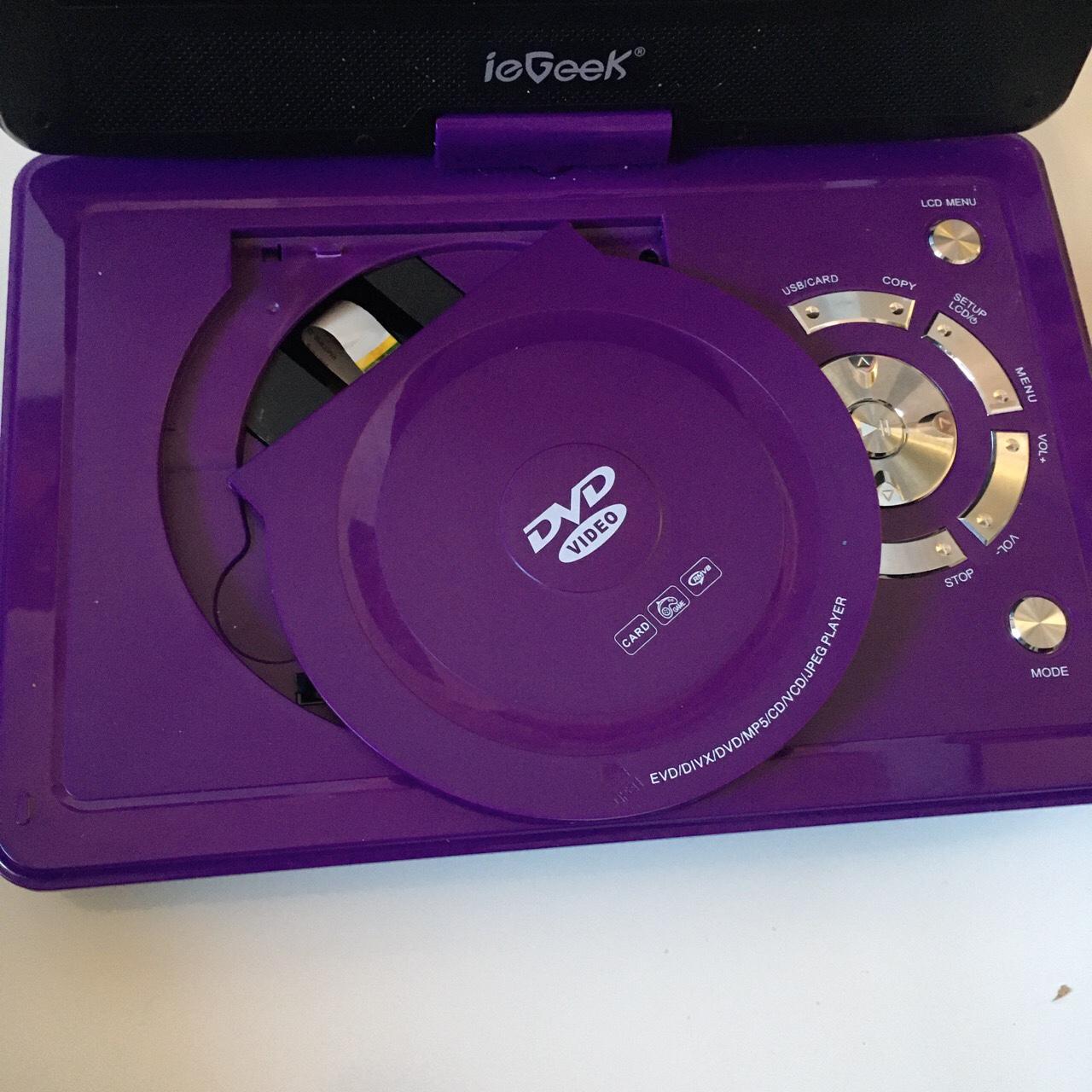 Igeek purple Cd/dvd player Cd cover broken but can... - Depop