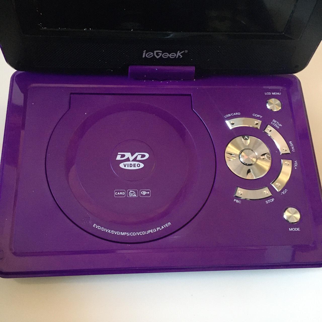 Igeek purple Cd/dvd player Cd cover broken but can... - Depop