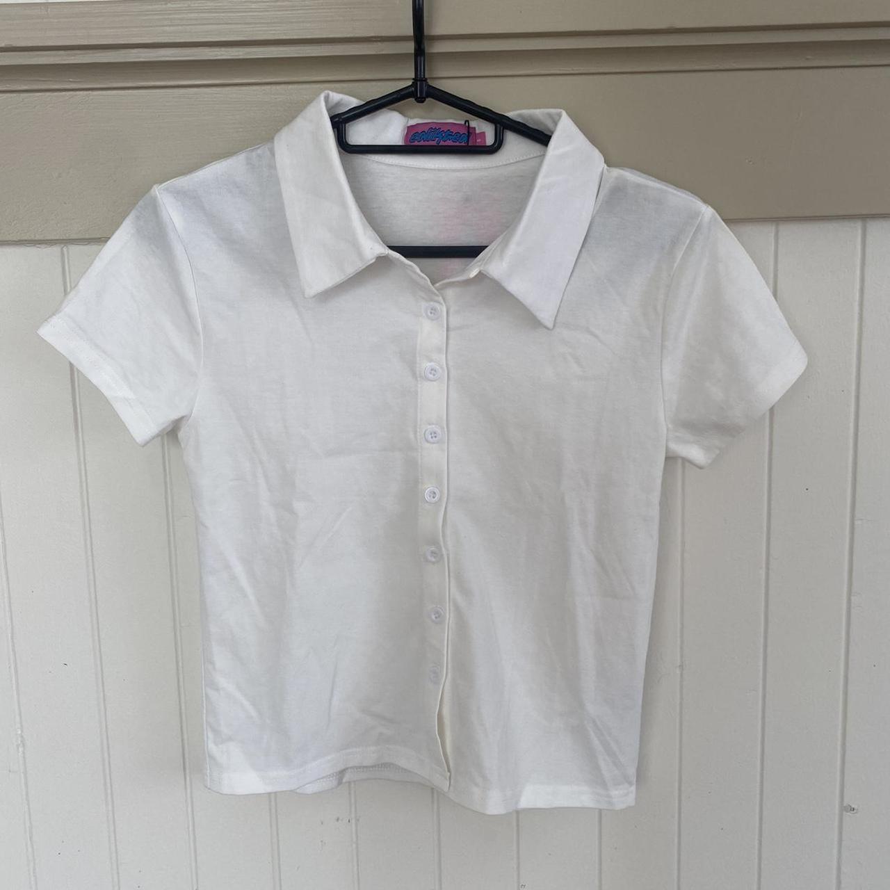 White button up short sleeve! It’s cute and light! I... - Depop