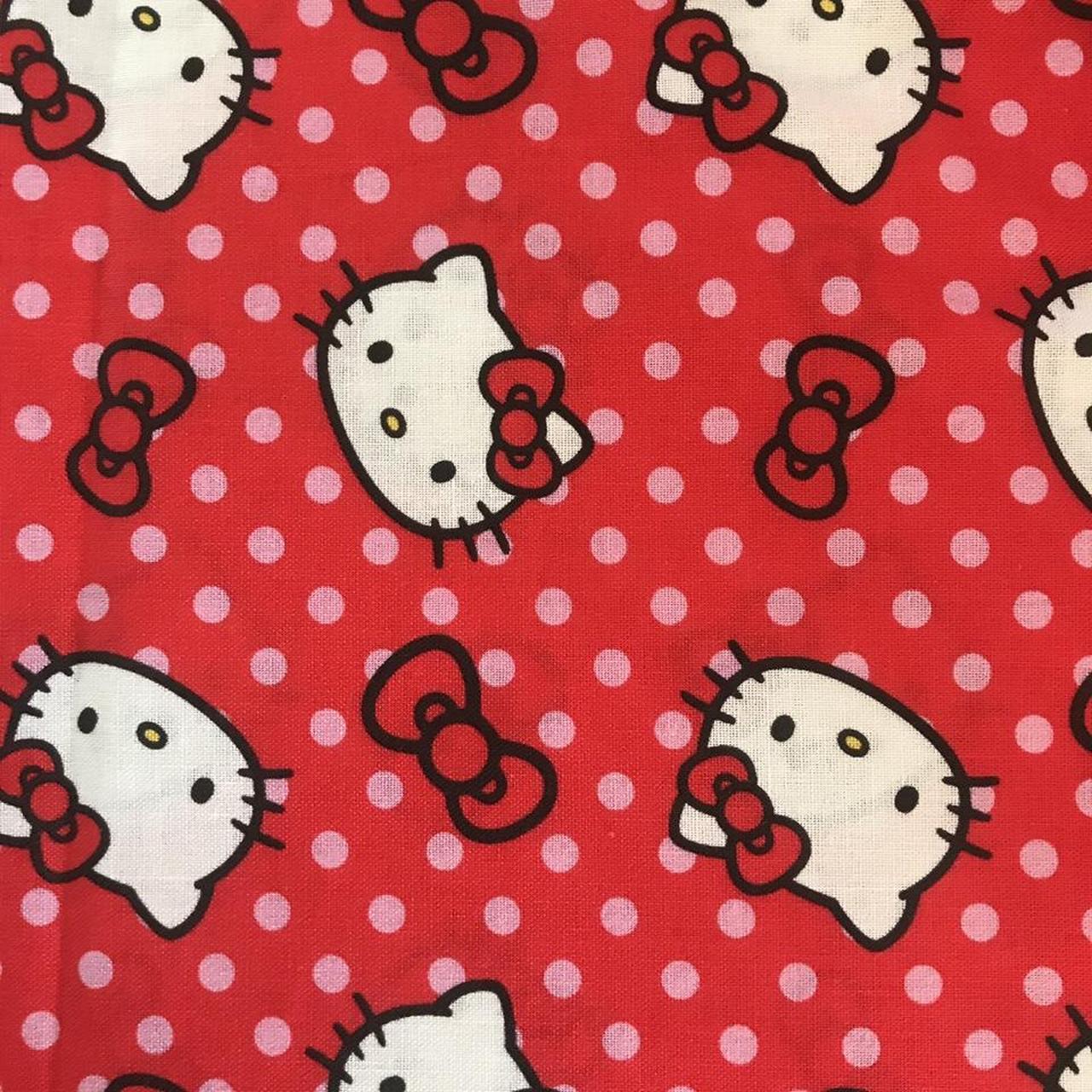 Hello kitty print, I have pink or red fabric( last... - Depop