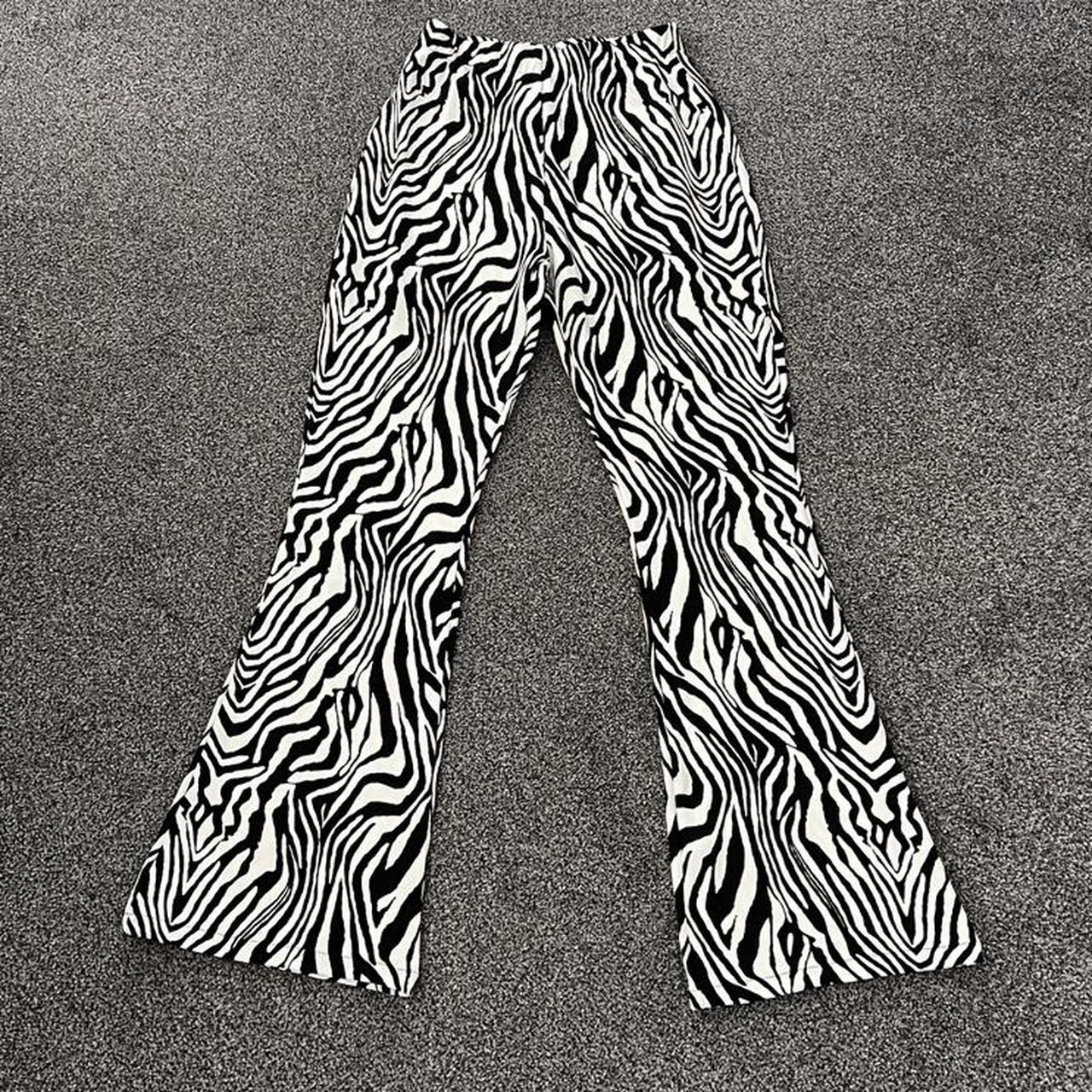 SHEIN zebra flares Brand new and never worn... - Depop