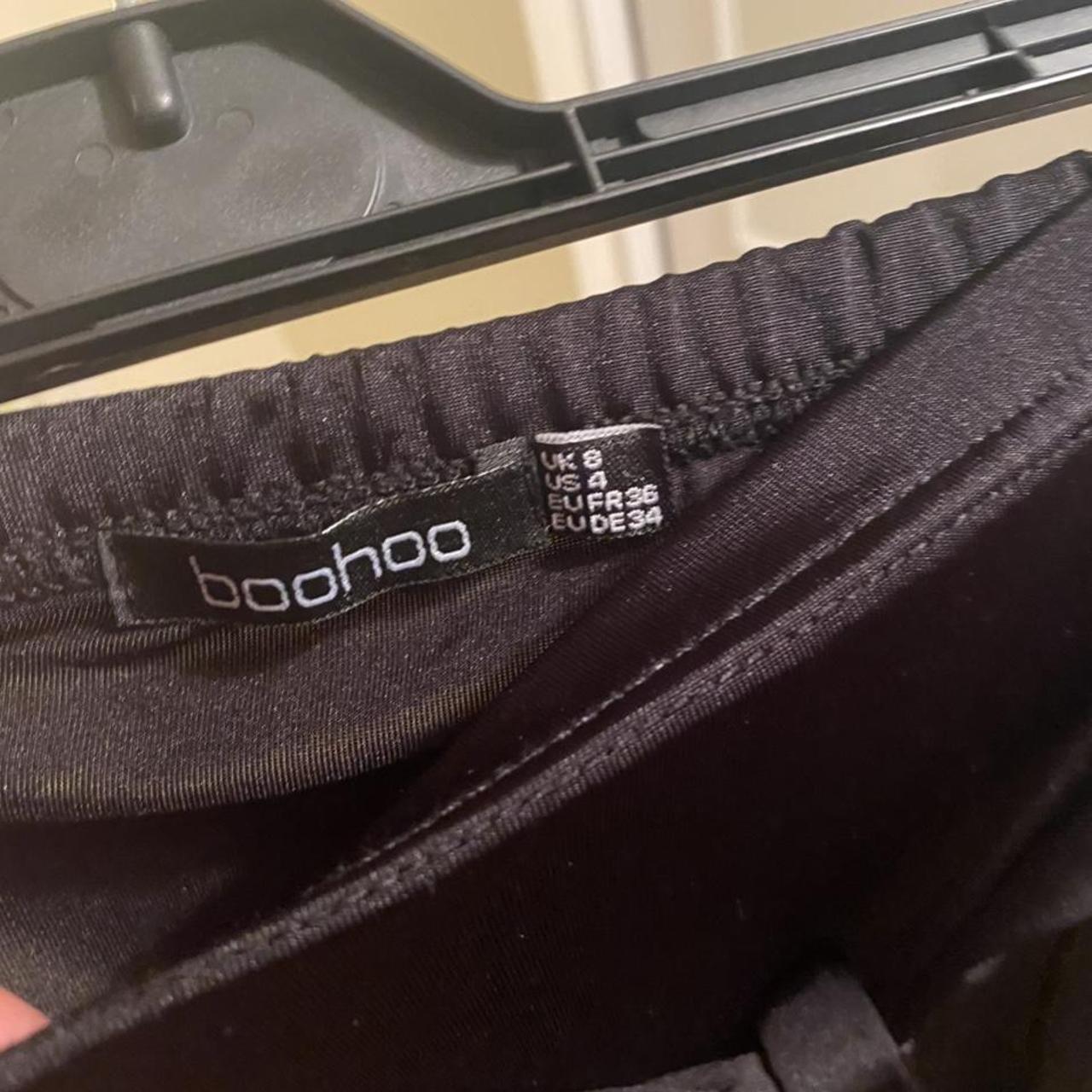 Black split leg skirt #blackskirt #splitlegskirt... - Depop