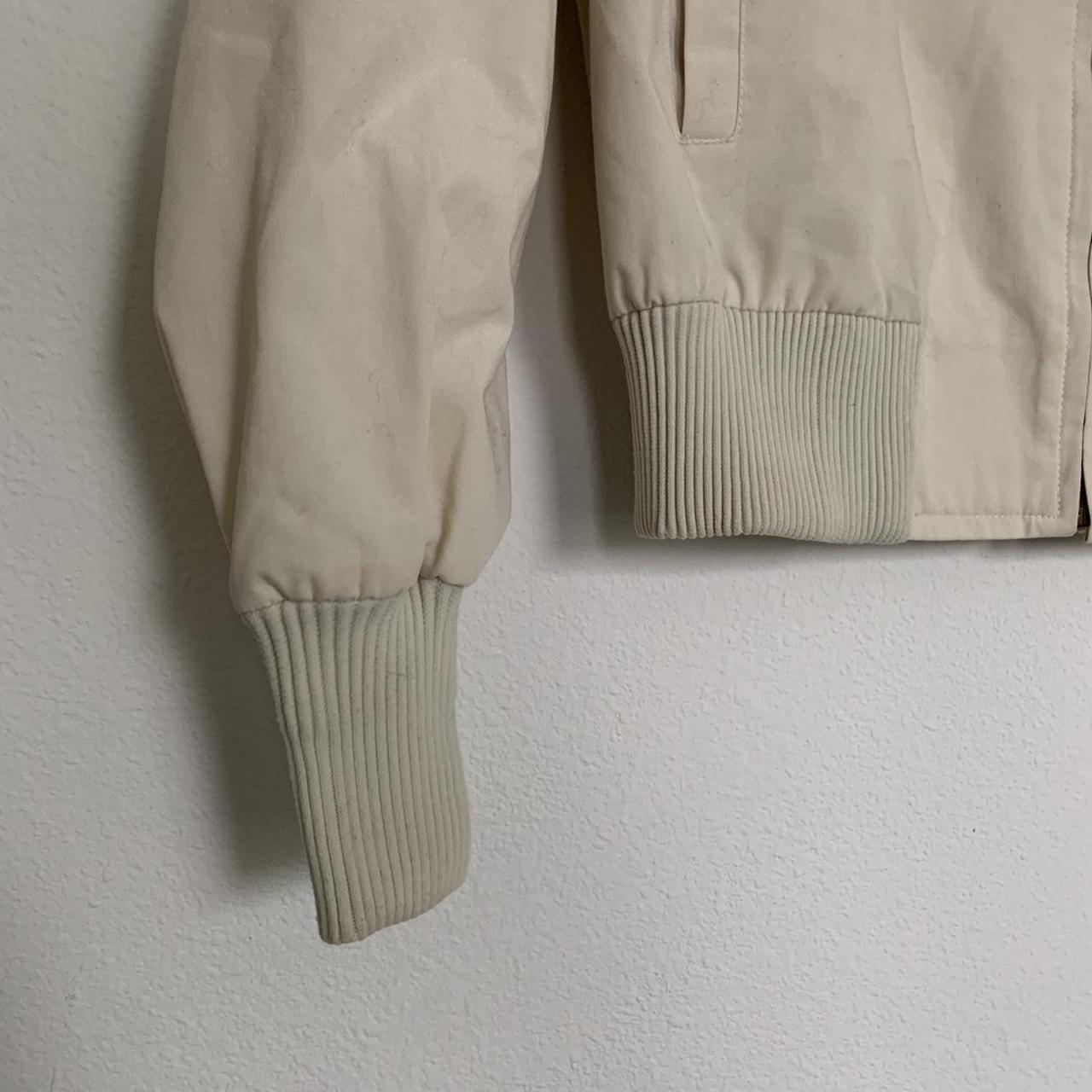 vintage cream lightweight bomber jacket.... - Depop