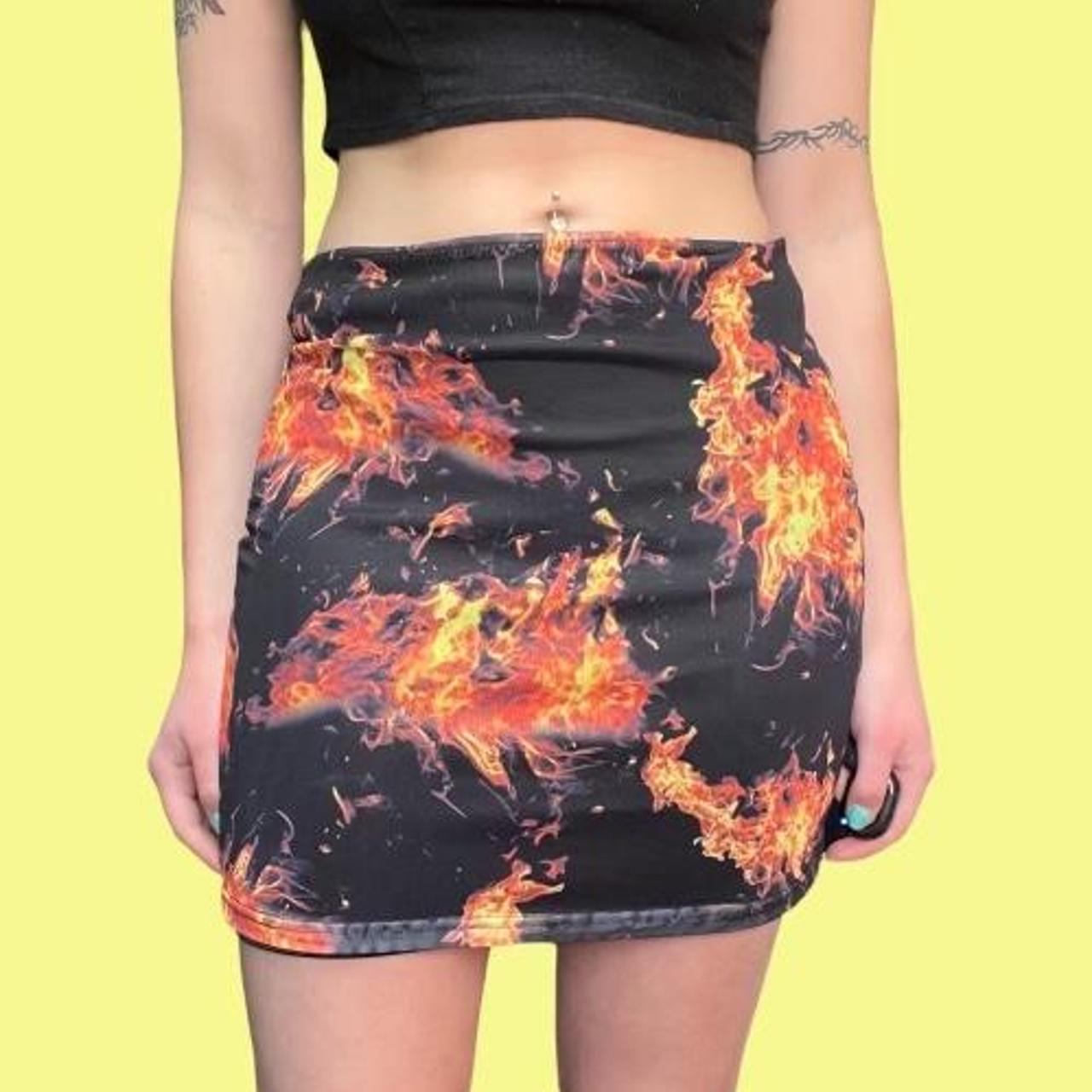 Flames skirt 🔥 This skirt is LITERALLY fire. It’s... - Depop