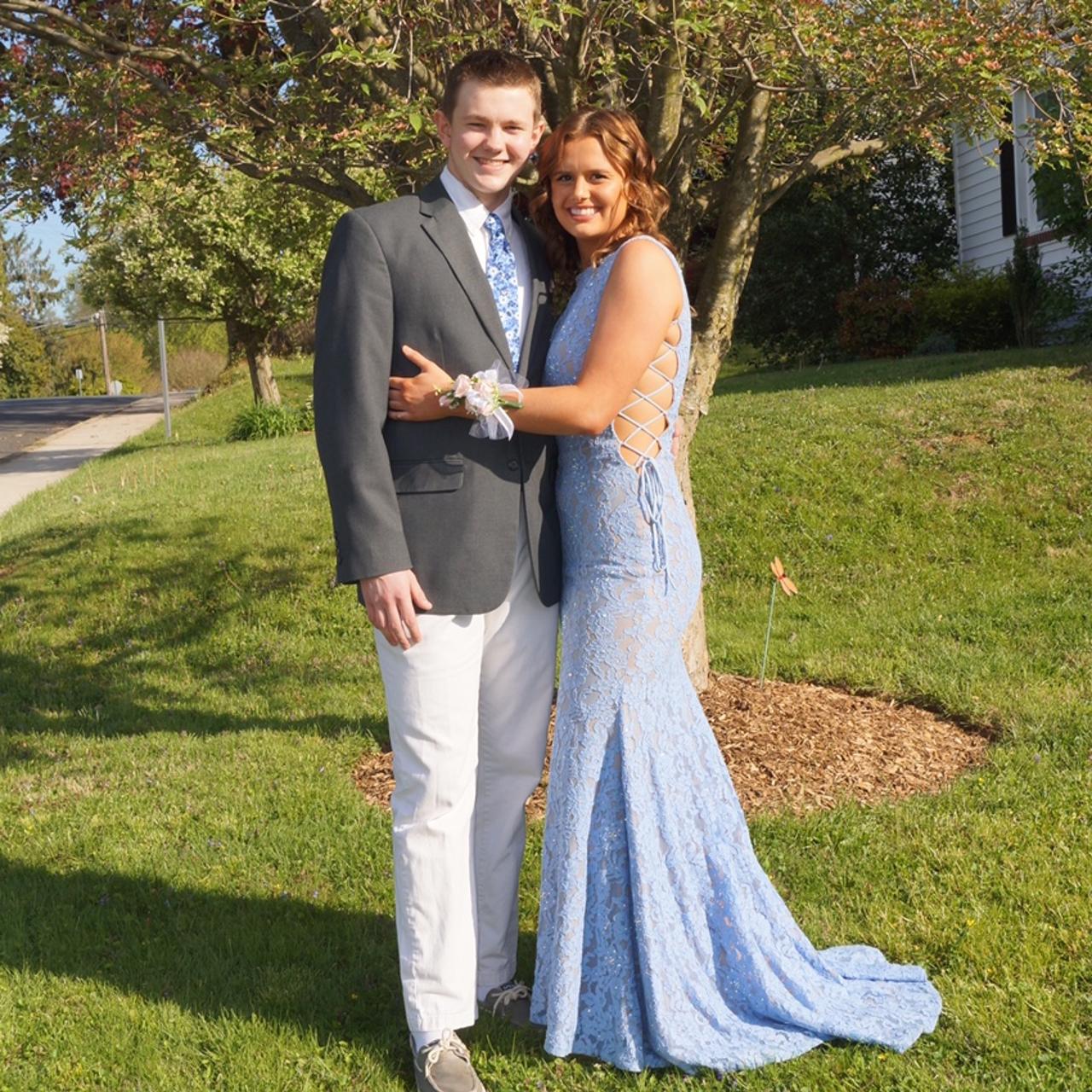 Selling this prom dress only worn once didn’t... - Depop